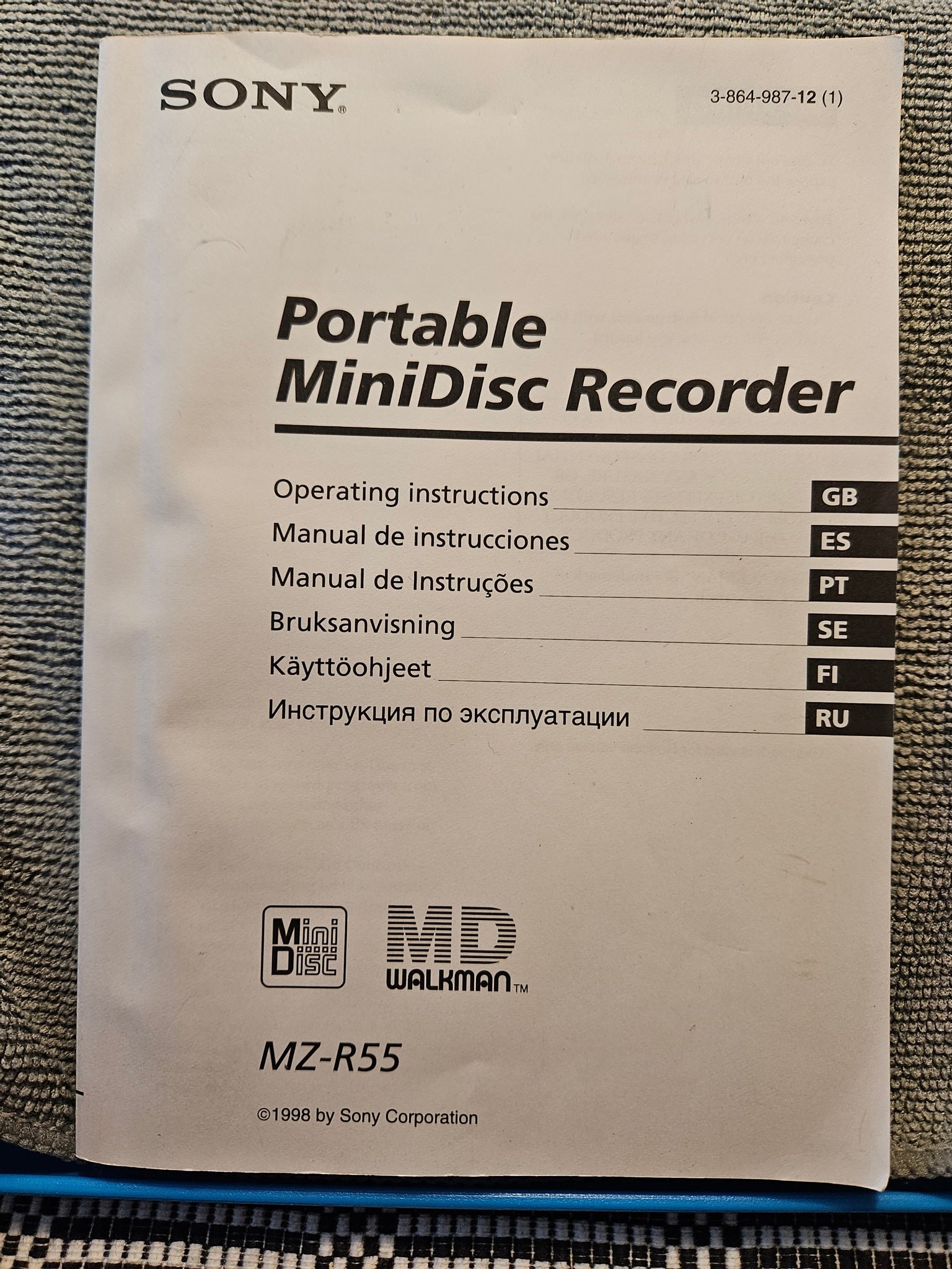 Sony MZ-R55 Minidisc Recorder Manual | Köp på Tradera (694208210)
