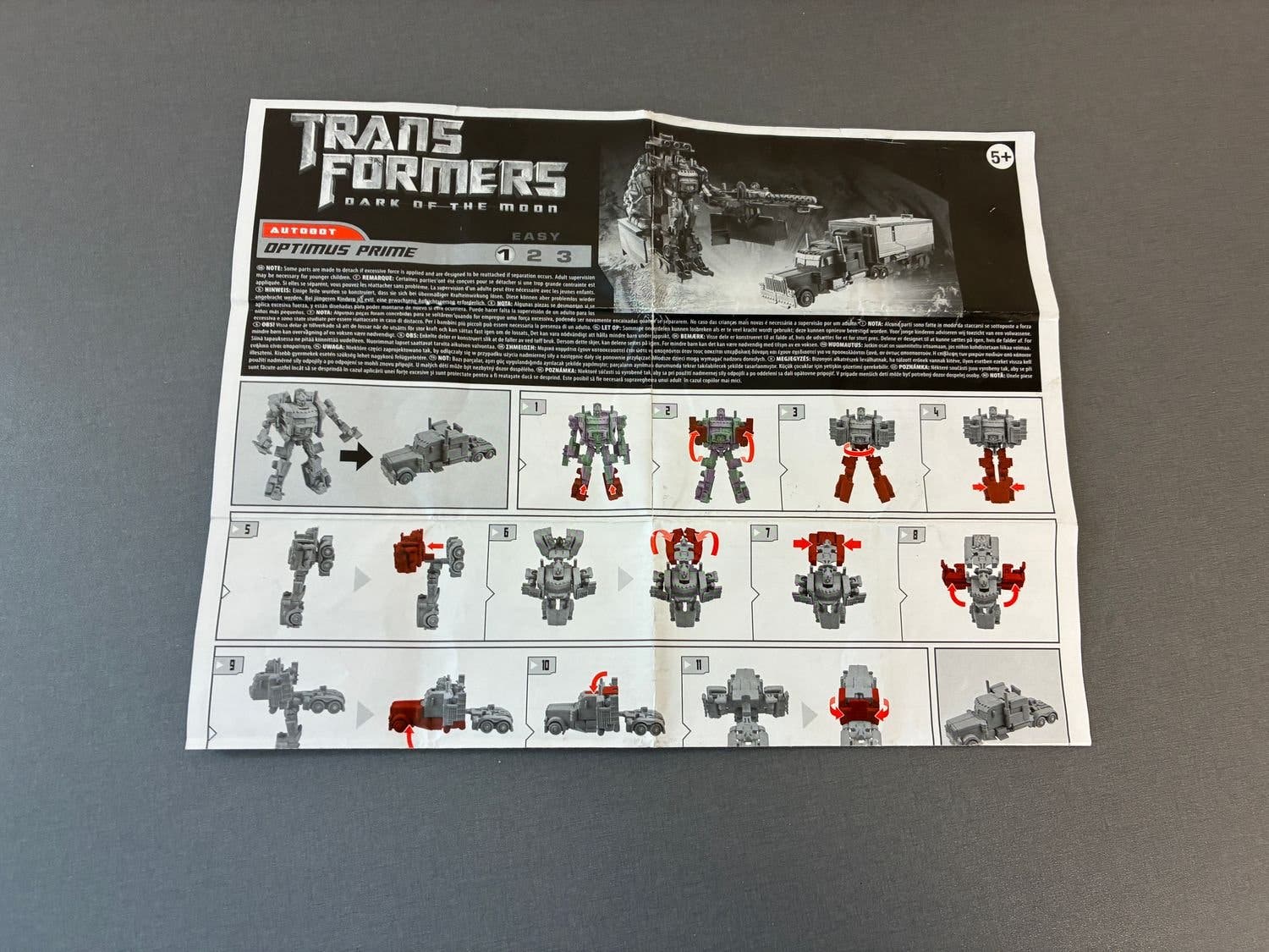 Optimus Prime manual instruktion Tra.. | Köp från Zaffo på Tradera ...