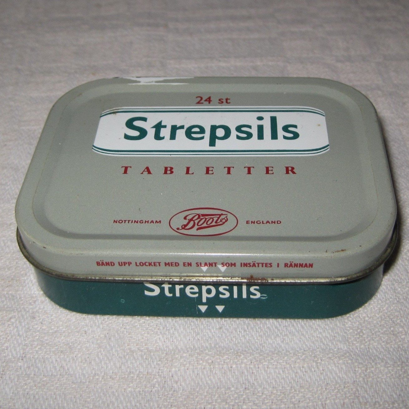 PLÅTASK STREPSILS halstablett sugtablett, samla.. | Köp på Tradera ...