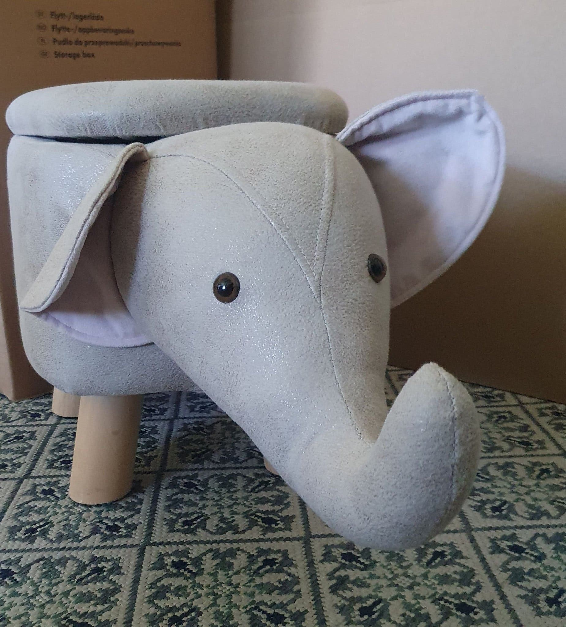 Barn Elefant Pall med Förvaring / pall för barn.. | Köp på Tradera ...