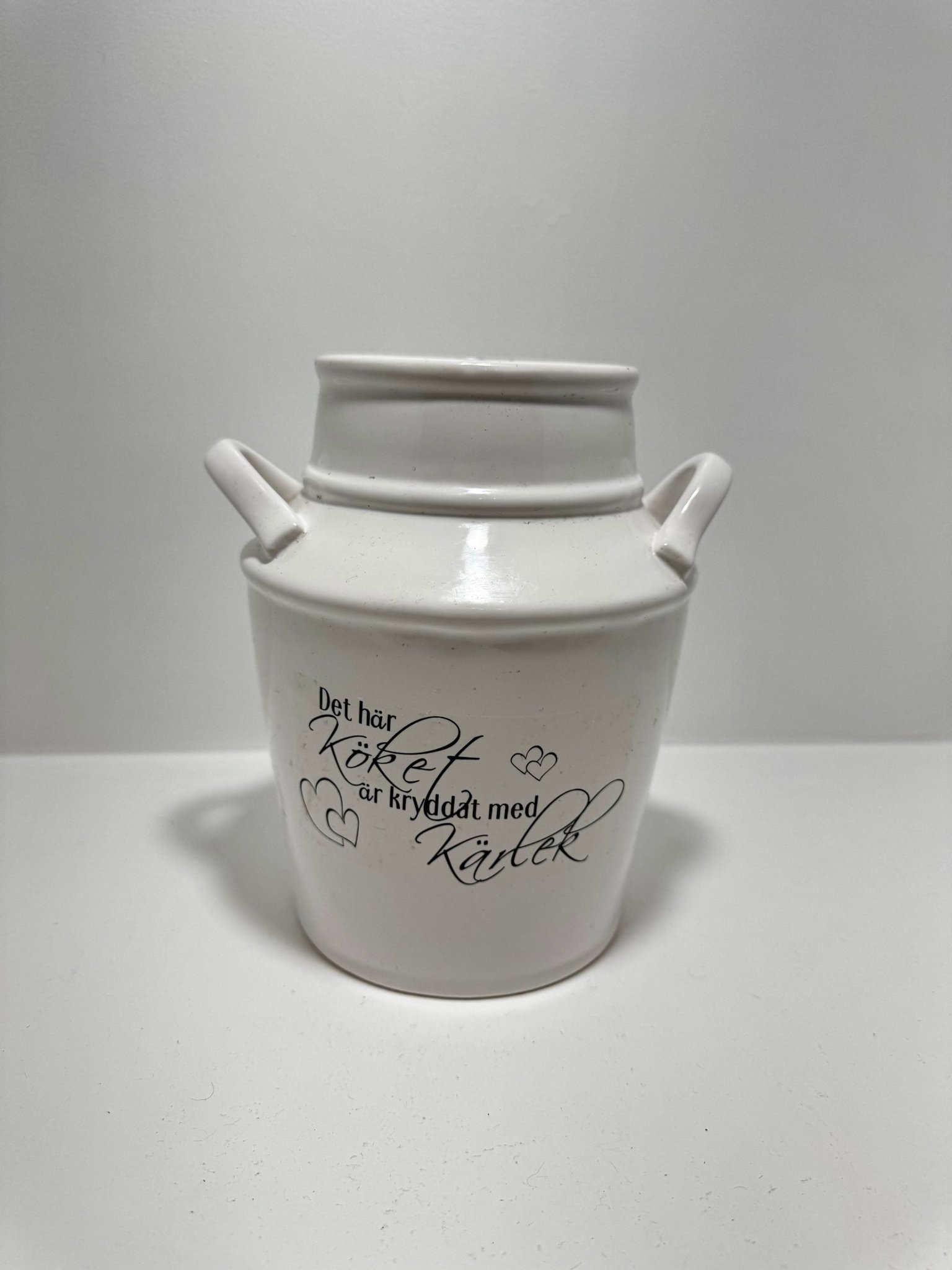 Dekorativ keramikburk med text – “Det här köket.. | Köp på Tradera ...