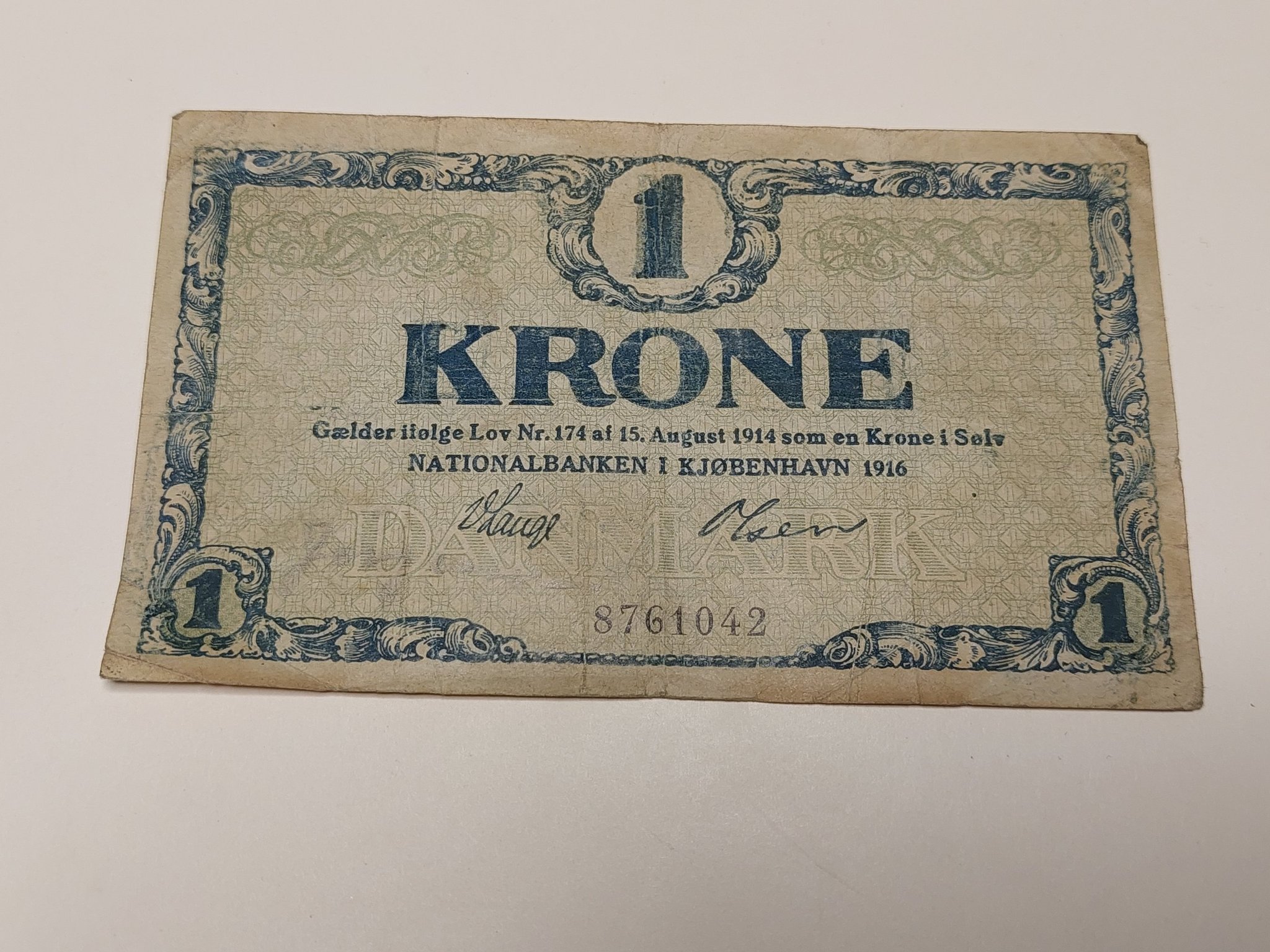 Se produkter som liknar 1 krone sedel Danmark på Tradera (622765062)