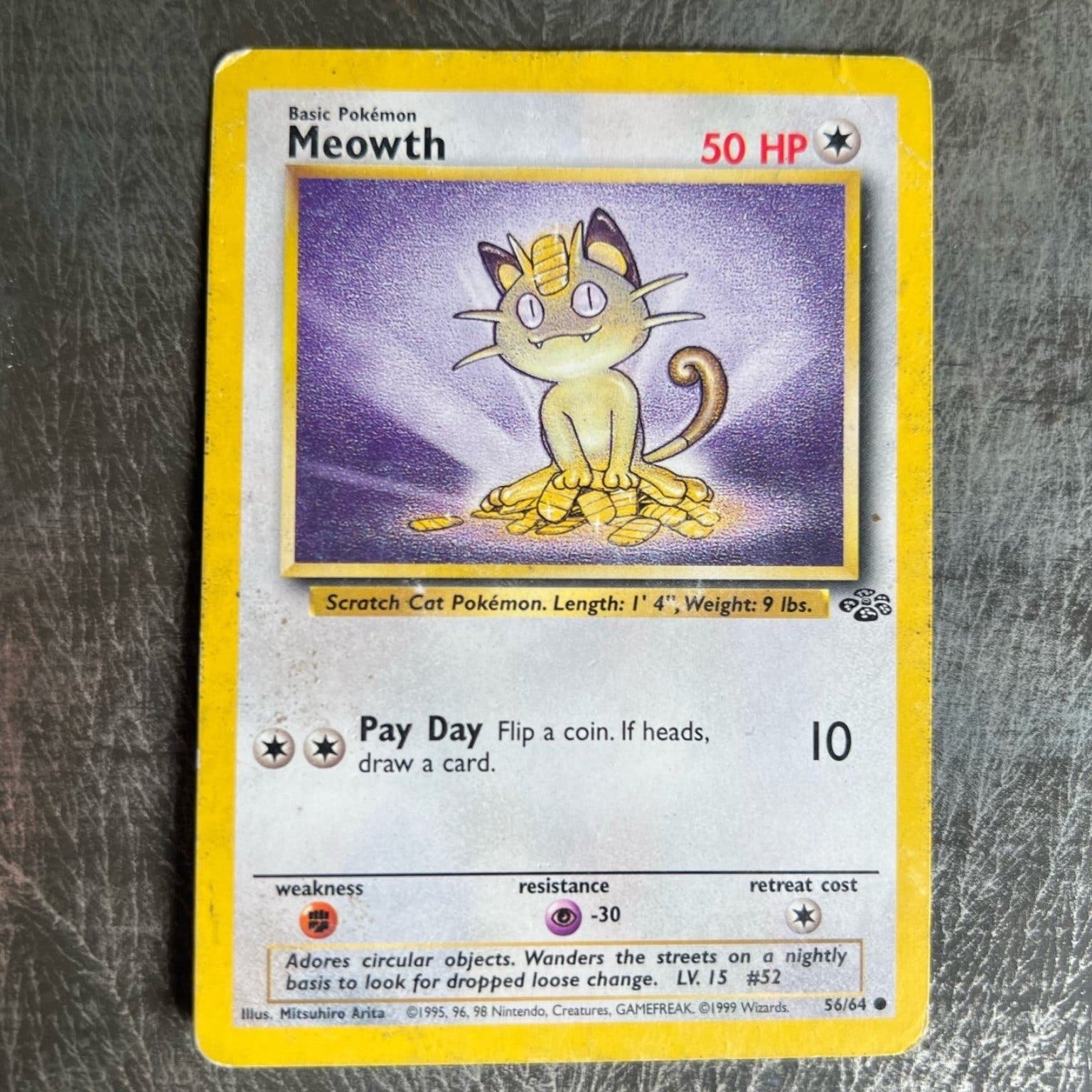 Pokemon MEOWTH - 56/64 - Jungle - Pokemon Card | Köp på Tradera (658404565)