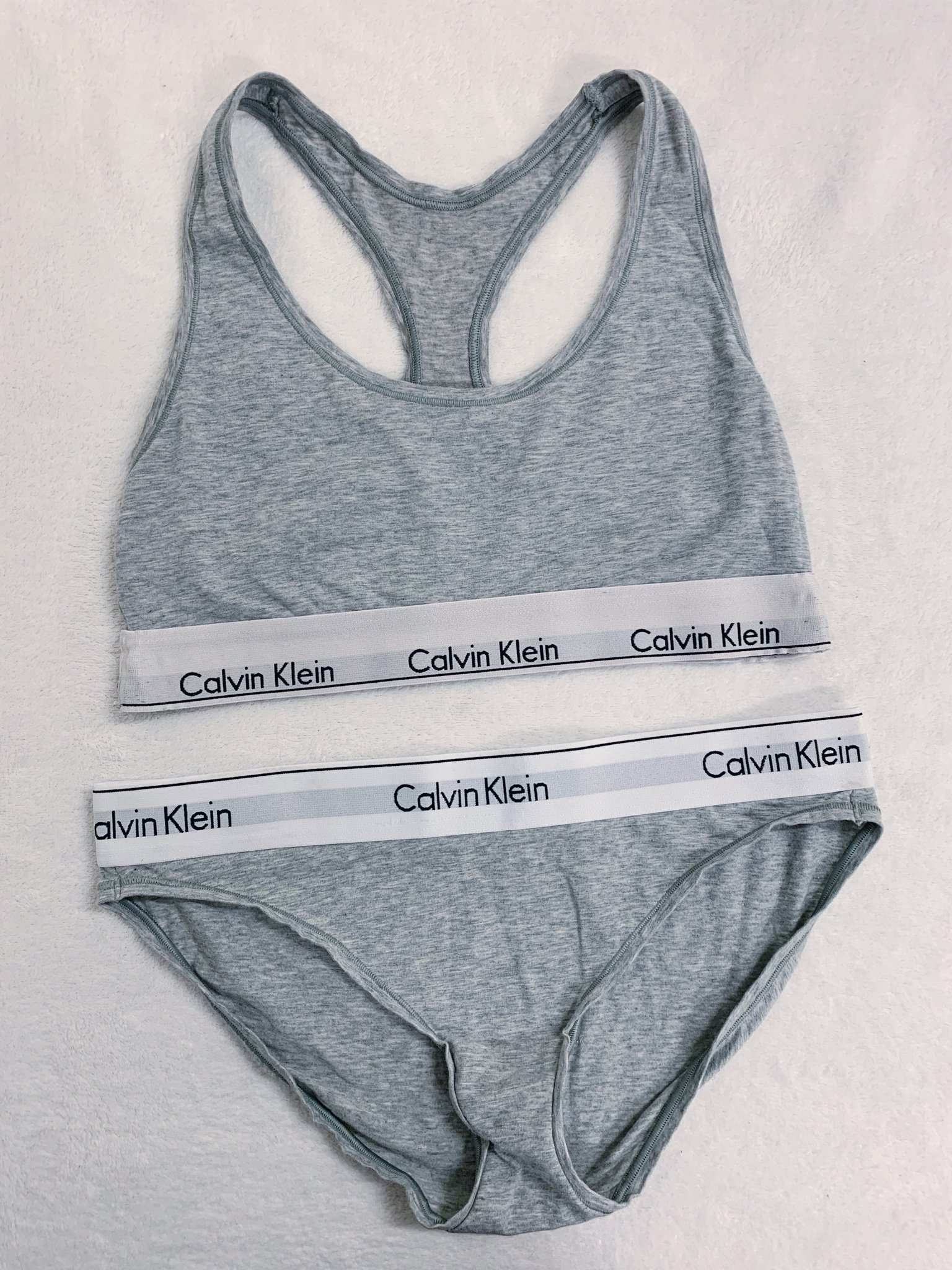 Calvin Klein Modern Cotton Set Grå Bralette T 377174933 ᐈ Köp På Tradera