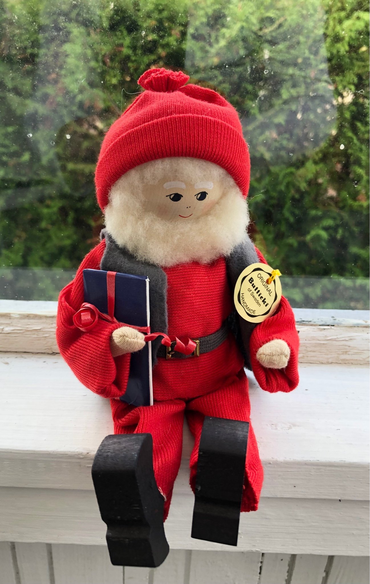 Handgjord tomte design Butticki tomtar i trä tr.. | Köp på Tradera ...