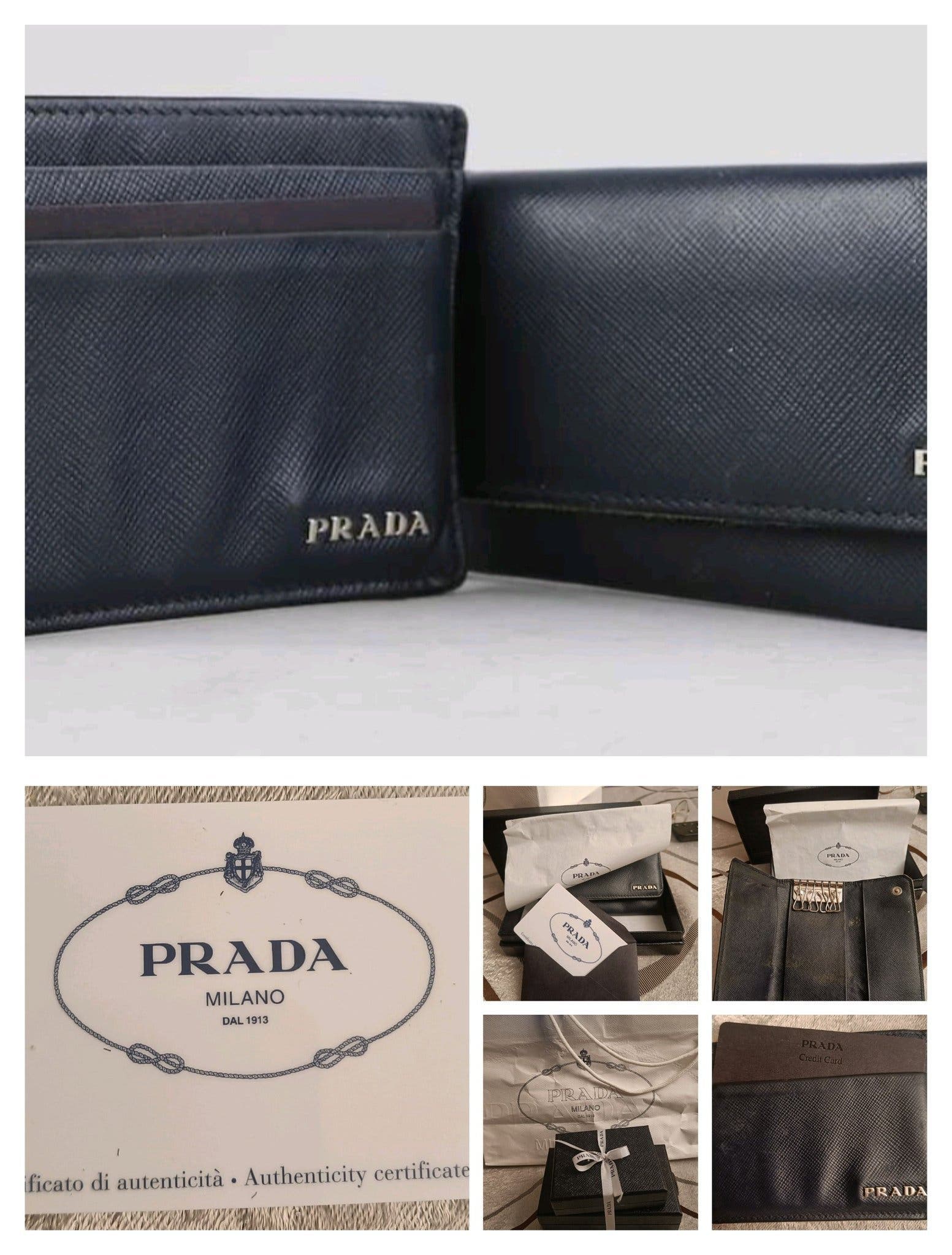 Prada kortplånbok + Prada nyckelhållare, box oc.. | Köp på Tradera ...