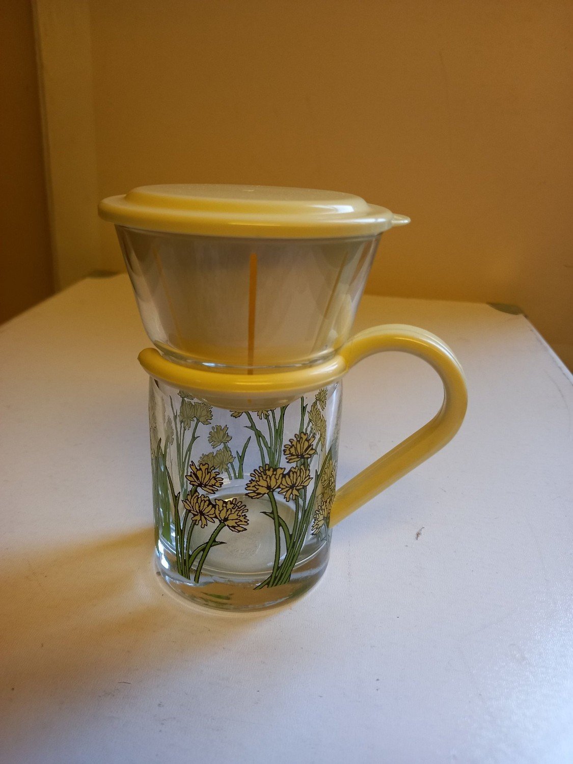 Vintage Retro gul blommig sil filter | Köp på Tradera (628109152)