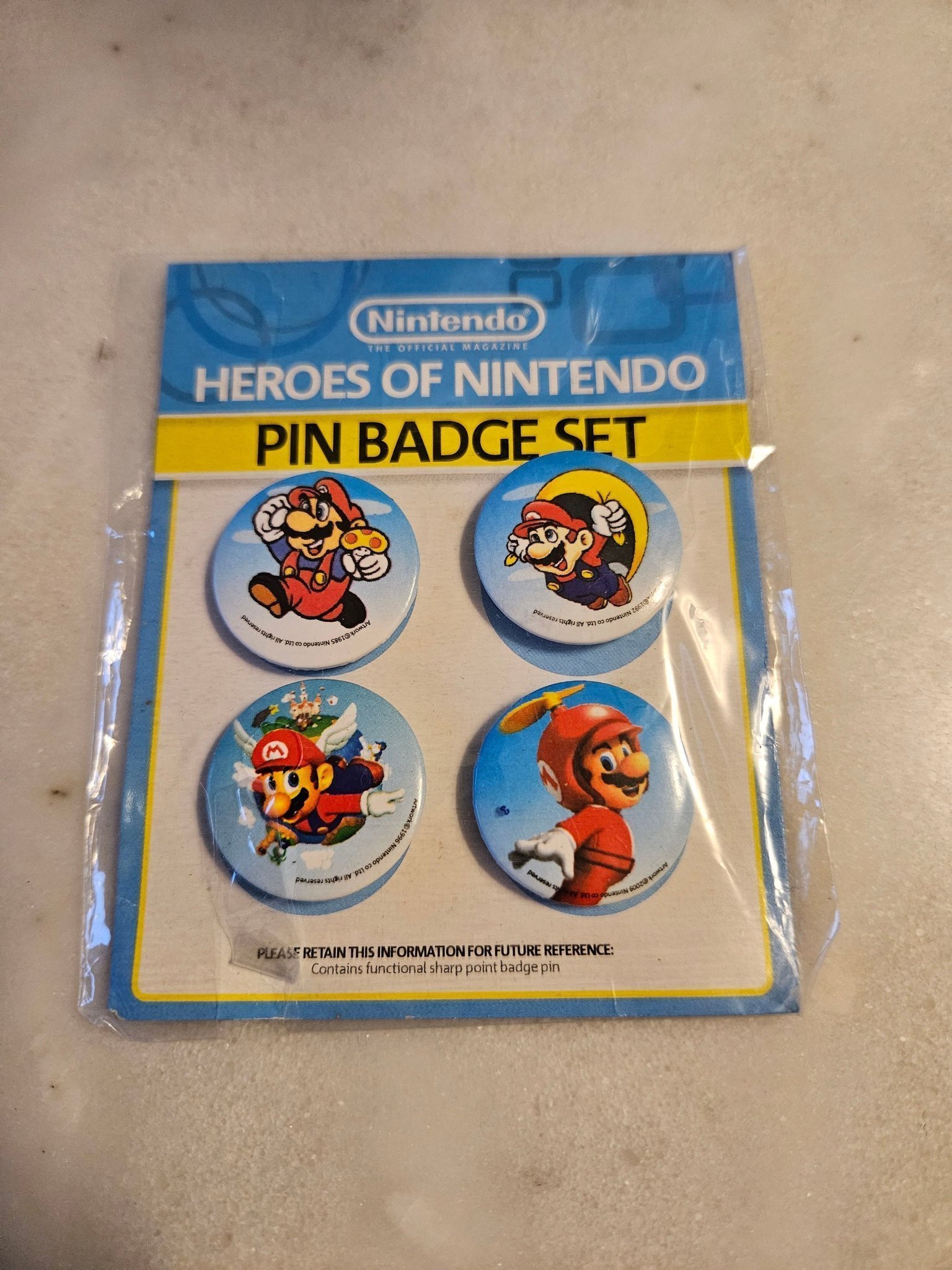 NY Heroes of Nintendo Pin Badge Set Super Mario.. | Köp på Tradera ...