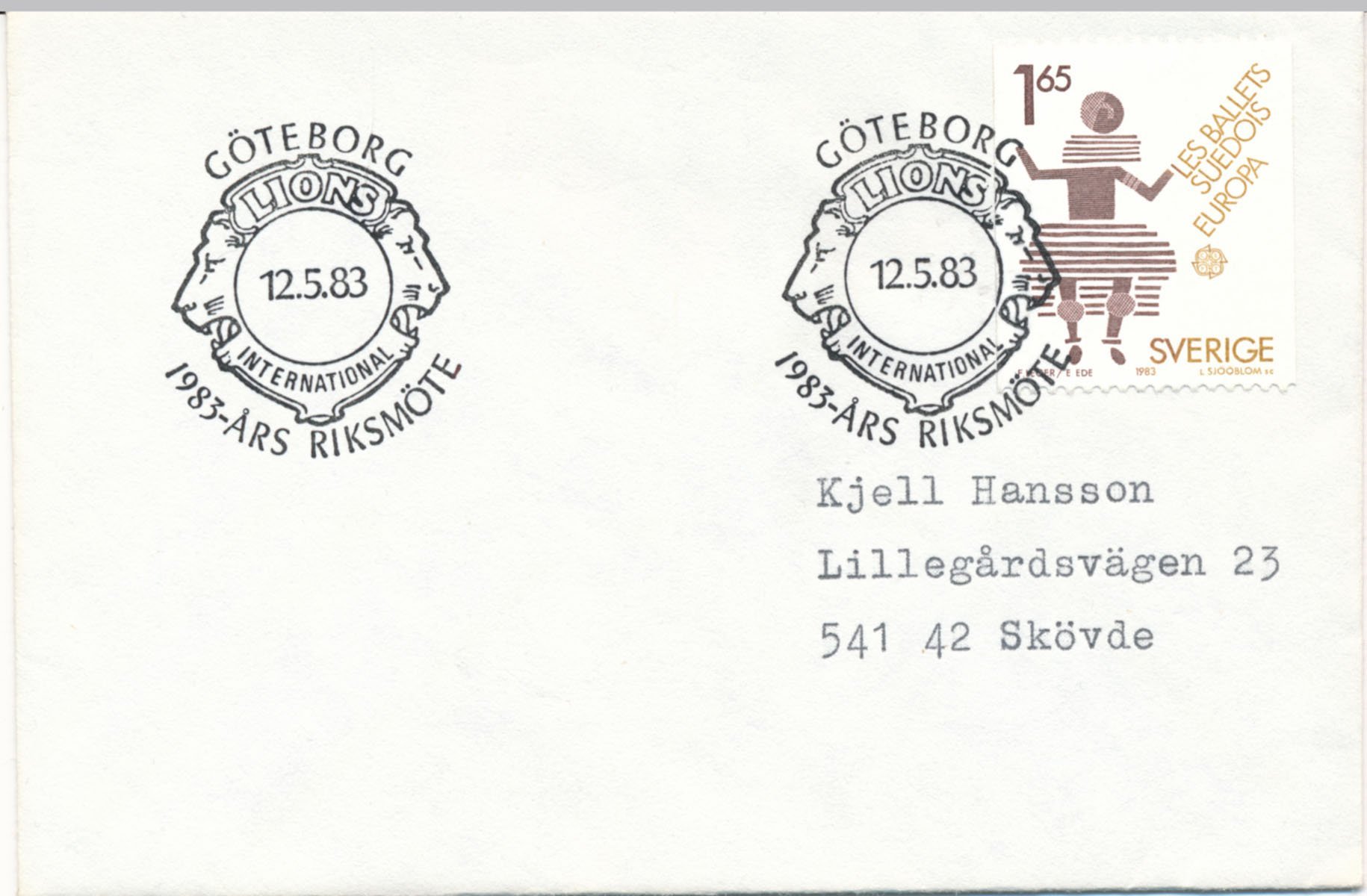 Minnespoststämpel Göteborg Lions 1983-Års Riksm.. | Köp på Tradera ...