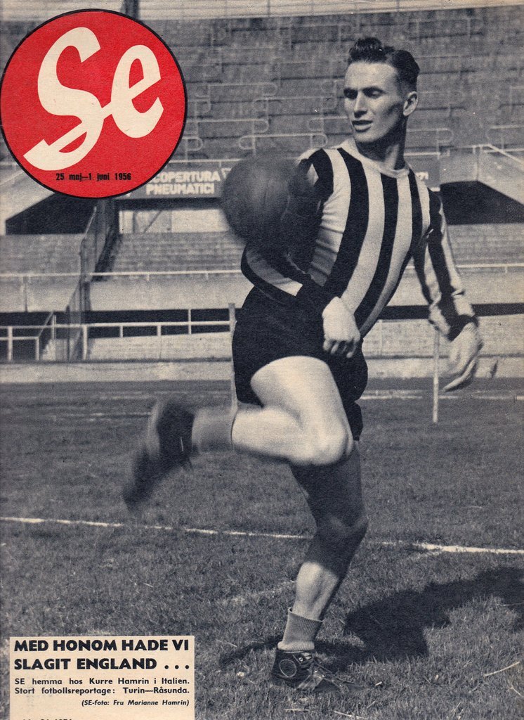 SE 1956-21 Fotboll Svenska Landslaget Kurre Ham.. | Köp på Tradera ...