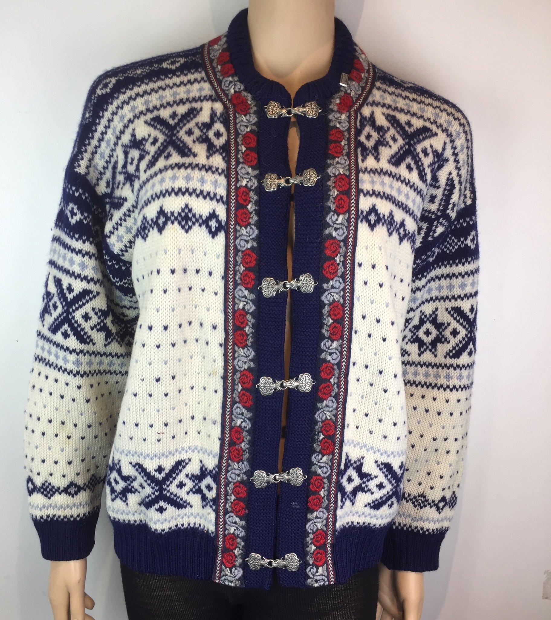 Superfin stickad norsk LUSEKOFTA VOSS Made in n.. (372828455) ᐈ Köp på ...