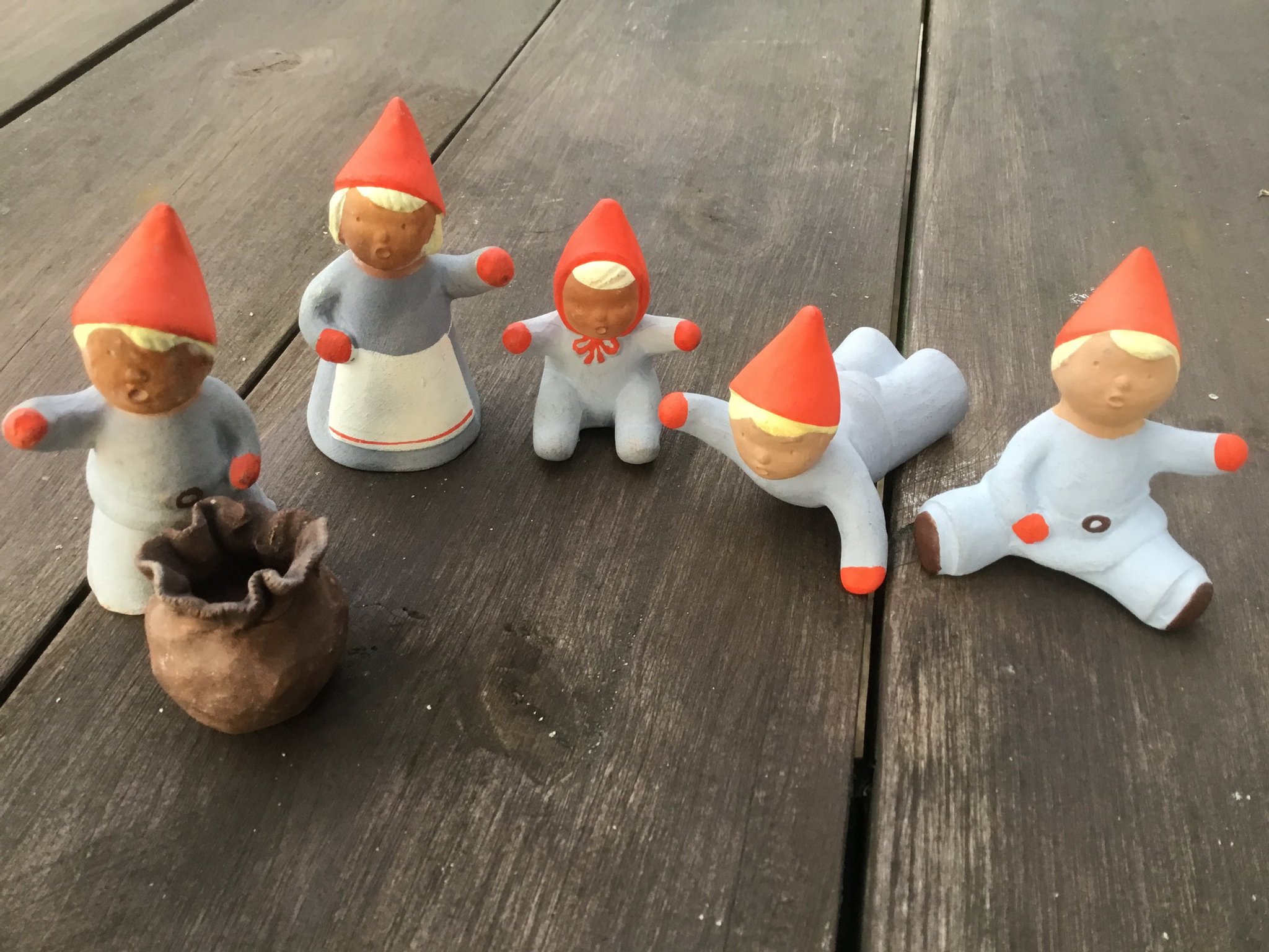 Irma Yourstone - 5 tomtar och julklappssäck - T.. | Köp på Tradera ...