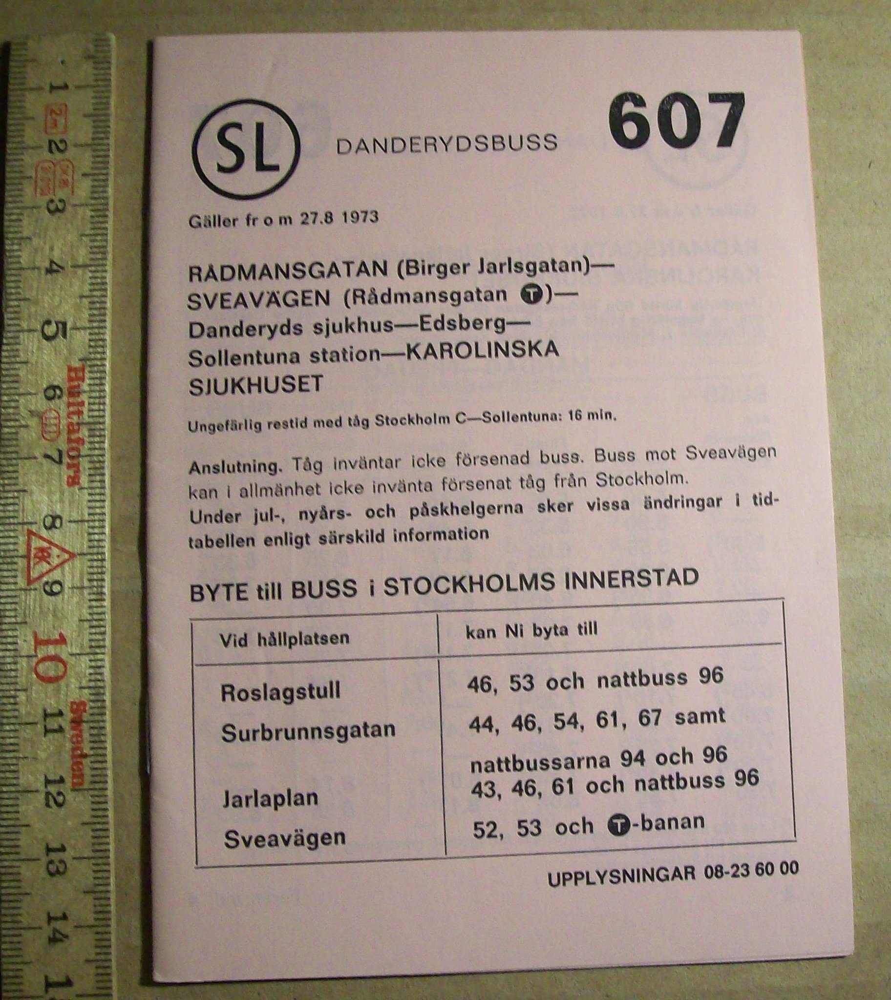 SL Danderydsbuss Tidtabell | Köp på Tradera (704010321)