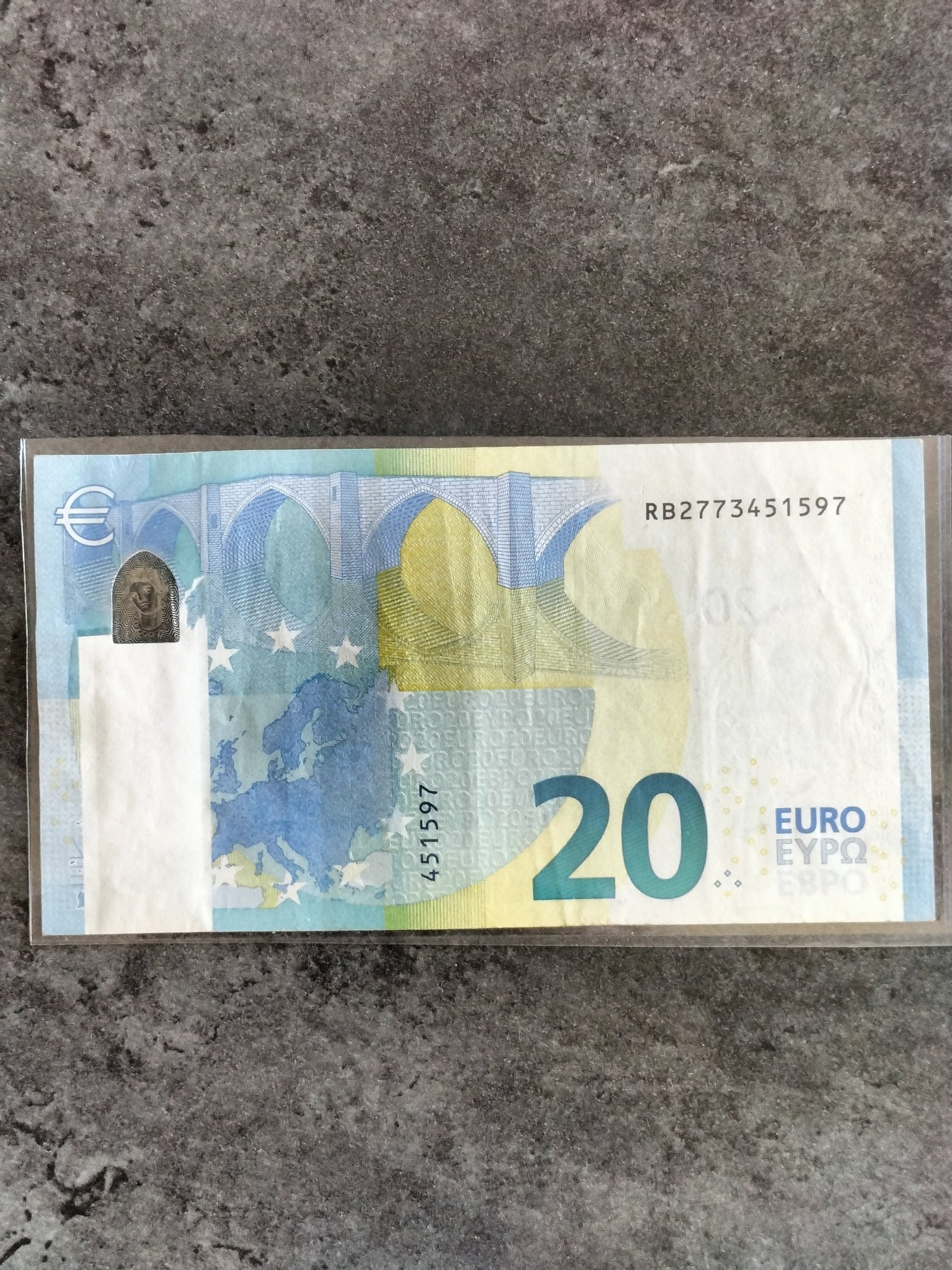 20 Euro Banknote MISPRINT, ERROR! | Köp på Tradera (711330360)