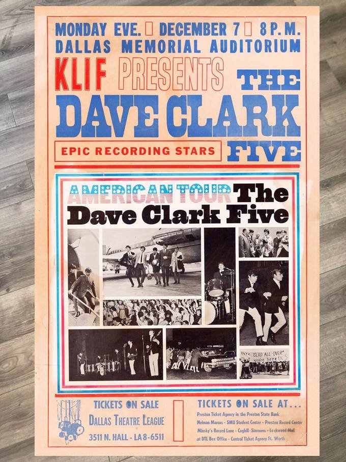 DAVE CLARK FIVE DALLAS 1964 PHO.. | Köp från Djupegatan på Tradera ...