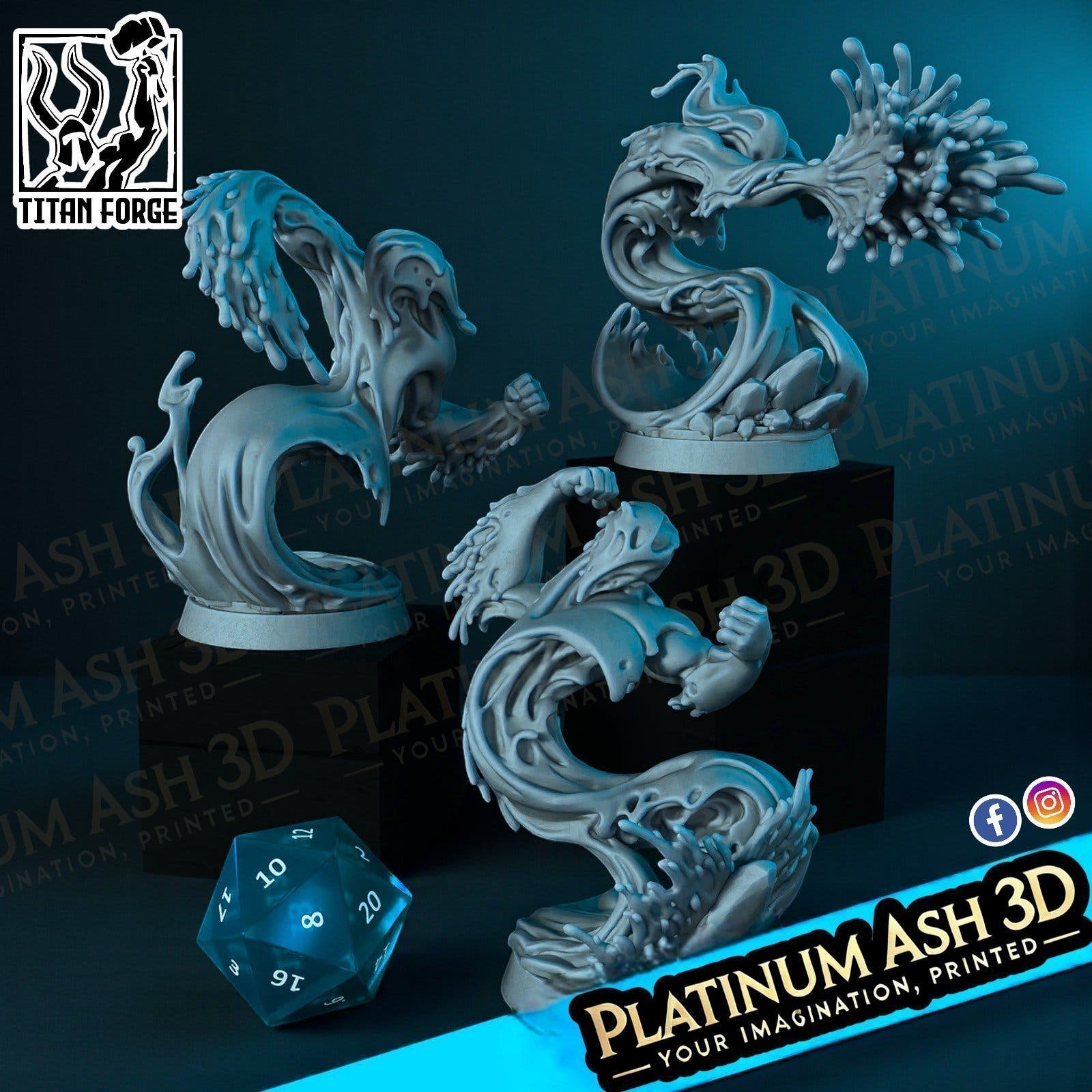 Water Elementals – D&D – RPG – Pathfinder – Fan.. | Köp på Tradera ...