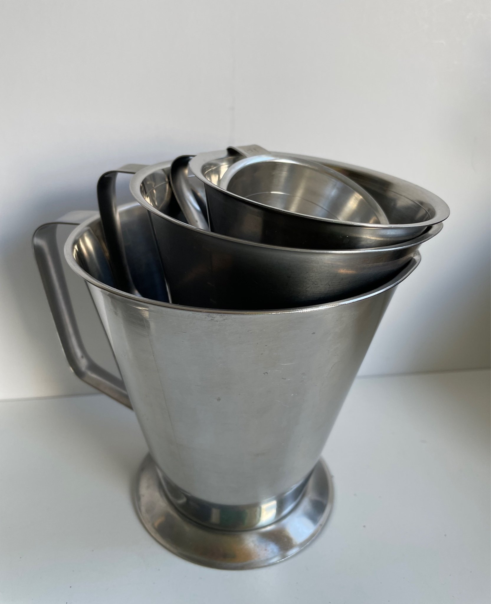 4 Rostfria dl mått 1 durkslag i rostfritt | Köp på Tradera (594233339)