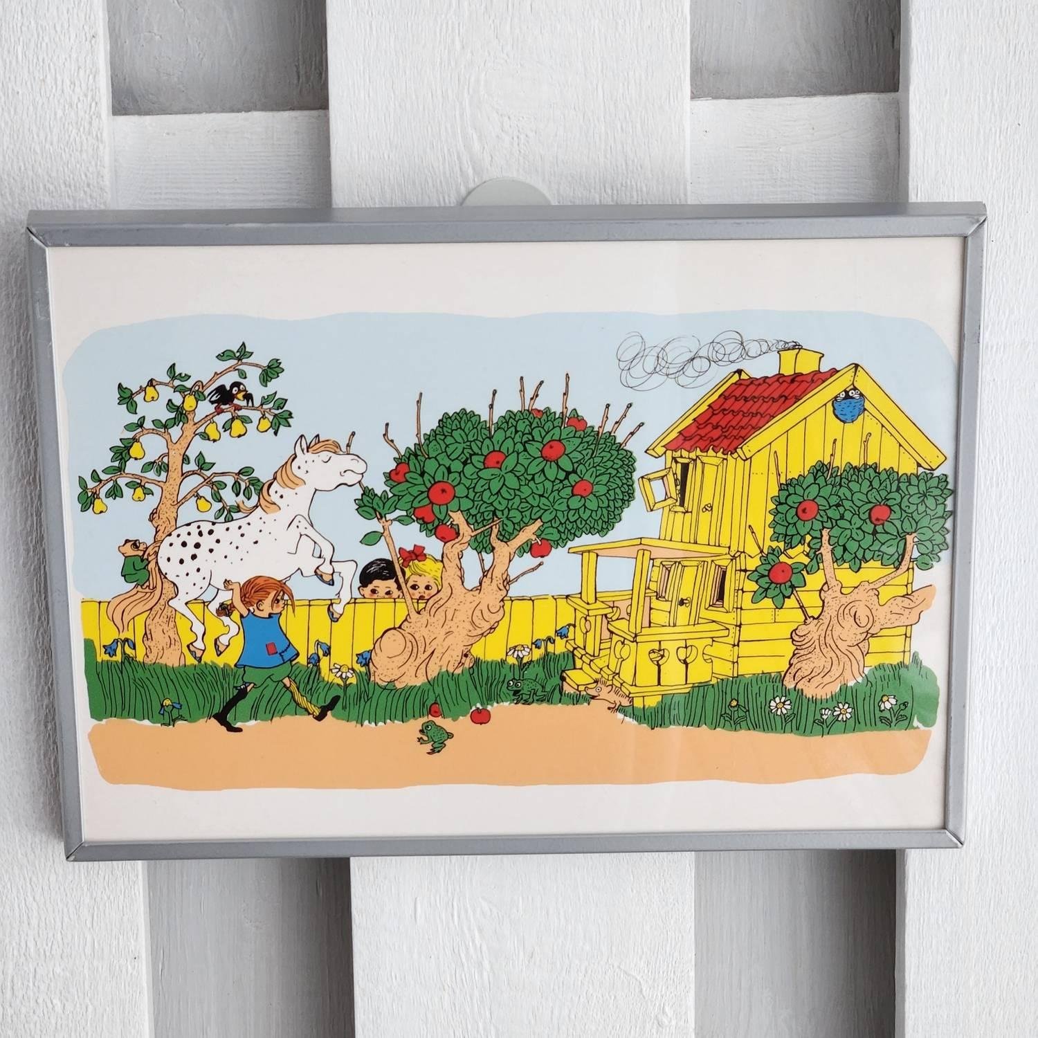 Pippi Långstrump Art Print – Strong Pippi – Fra.. | Köp på Tradera ...