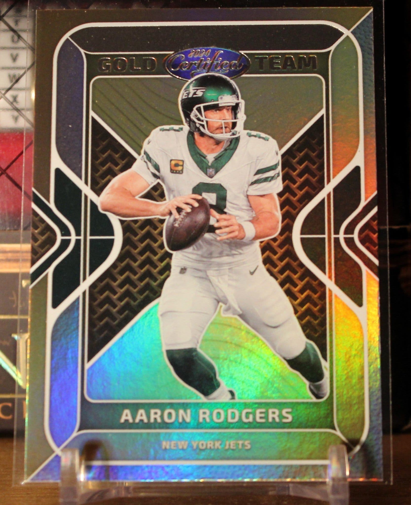 2024 Certified Gold Team Aaron Rodgers, Jets, NFL | Köp på Tradera ...