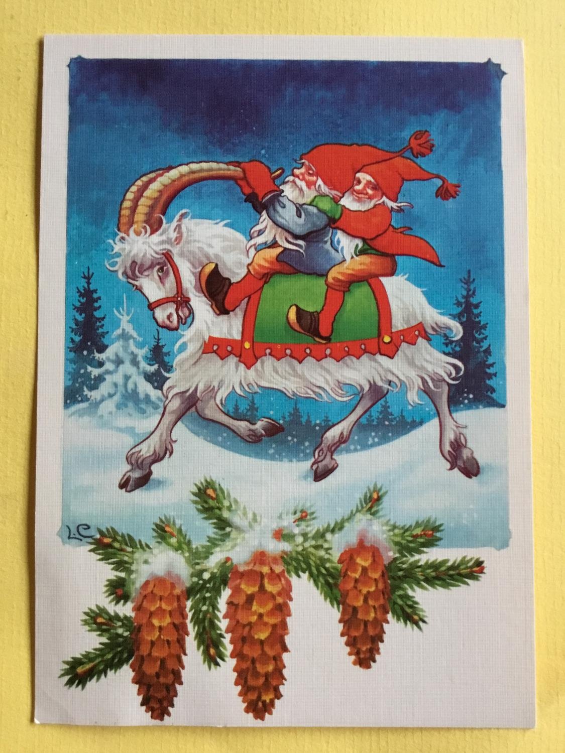 Julkort Tomtar LC Lars Carlsson | Köp på Tradera (572566629)