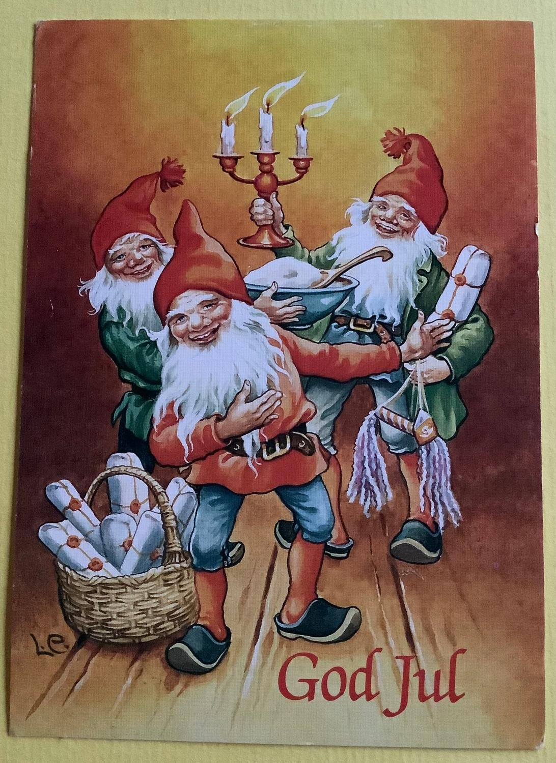 Julkort Tomtar LC Lars Carlsson | Köp på Tradera (618613508)