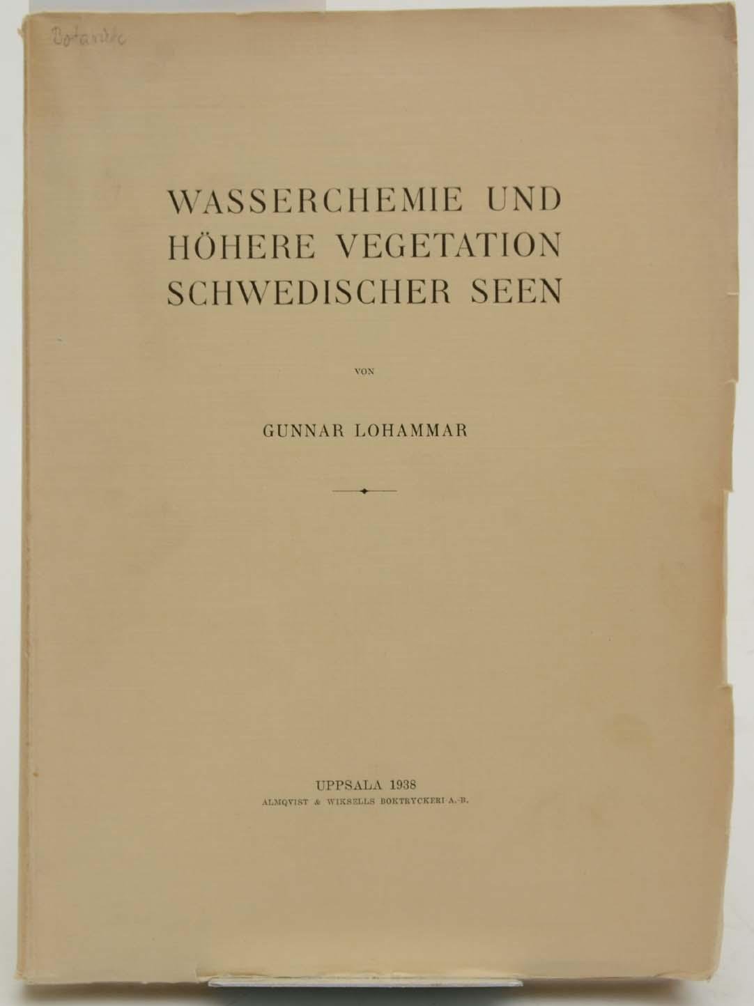 Wasserchemie und höhere Vege.. | Köp från petrus_thulin på Tradera ...