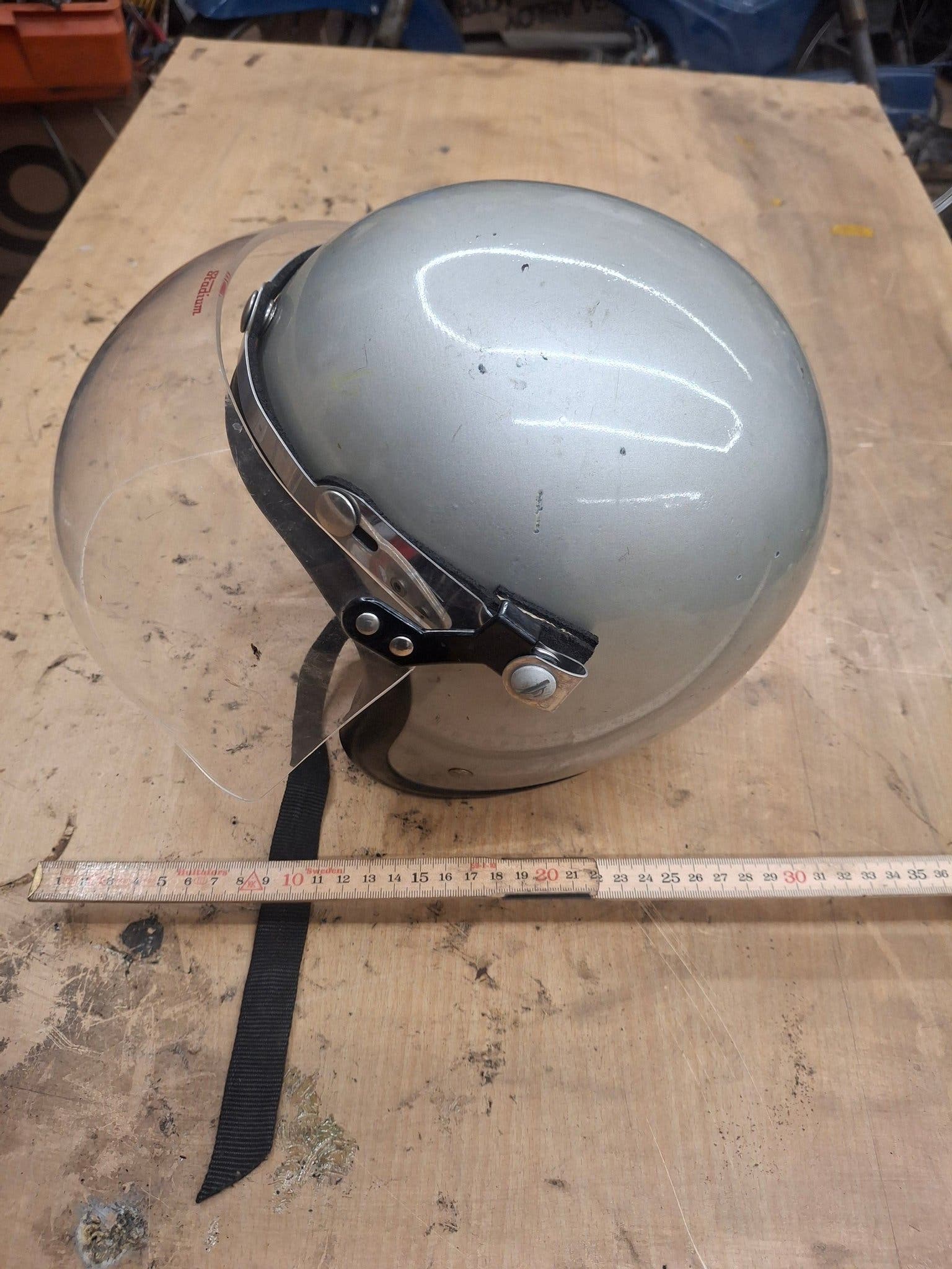 Öppen Hjälm veteran mc skoter moped med visir 7.. | Köp på Tradera ...