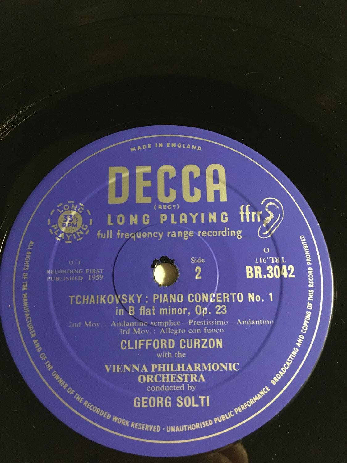 Tchaikovsky Piano Concerto No 1 CURZON Vienna P.. | Köp på Tradera ...