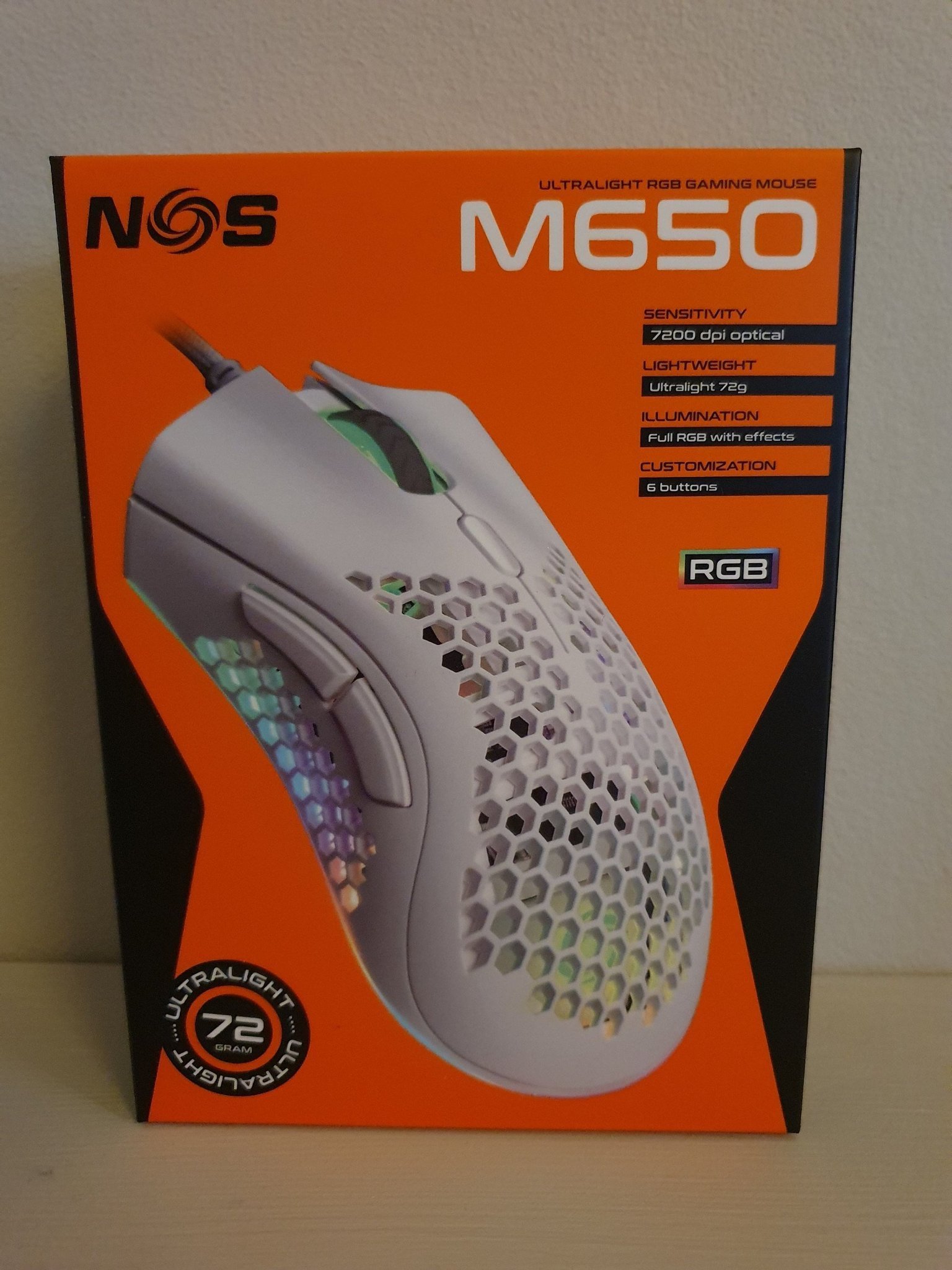NOS M650 V2 Ultralight RGB Gaming Mouse. Mus. G.. | Köp på Tradera ...