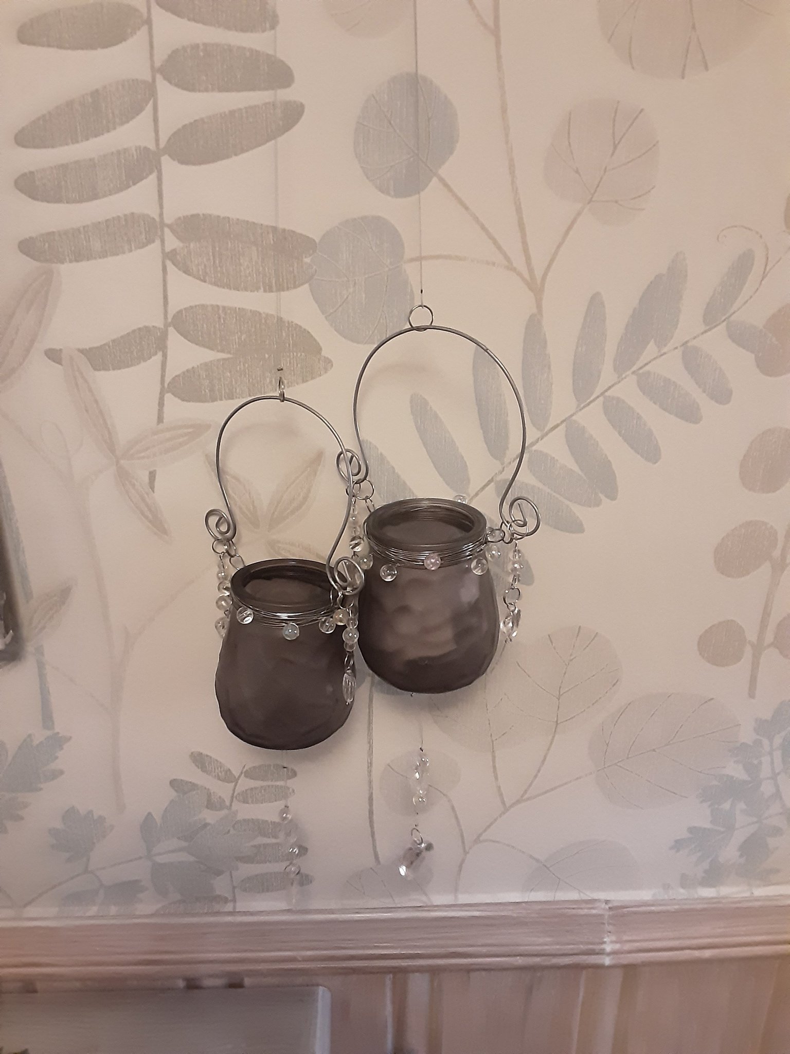 2 söta grå hängande lyktor nya i kartong | Köp på Tradera (712111989)