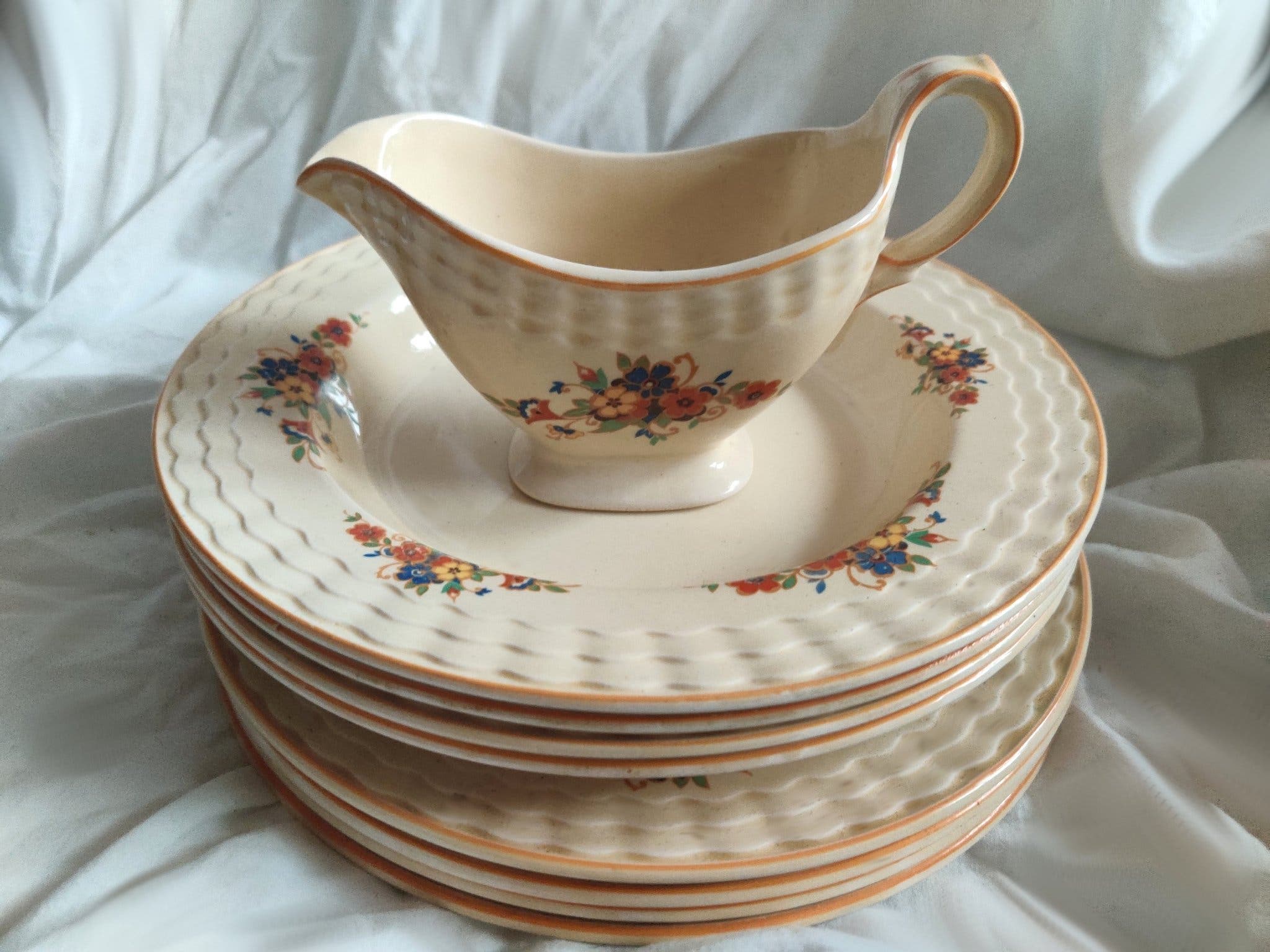 Vintage, ovanlig servis, Adams Royal Ivory Titi.. | Köp på Tradera ...