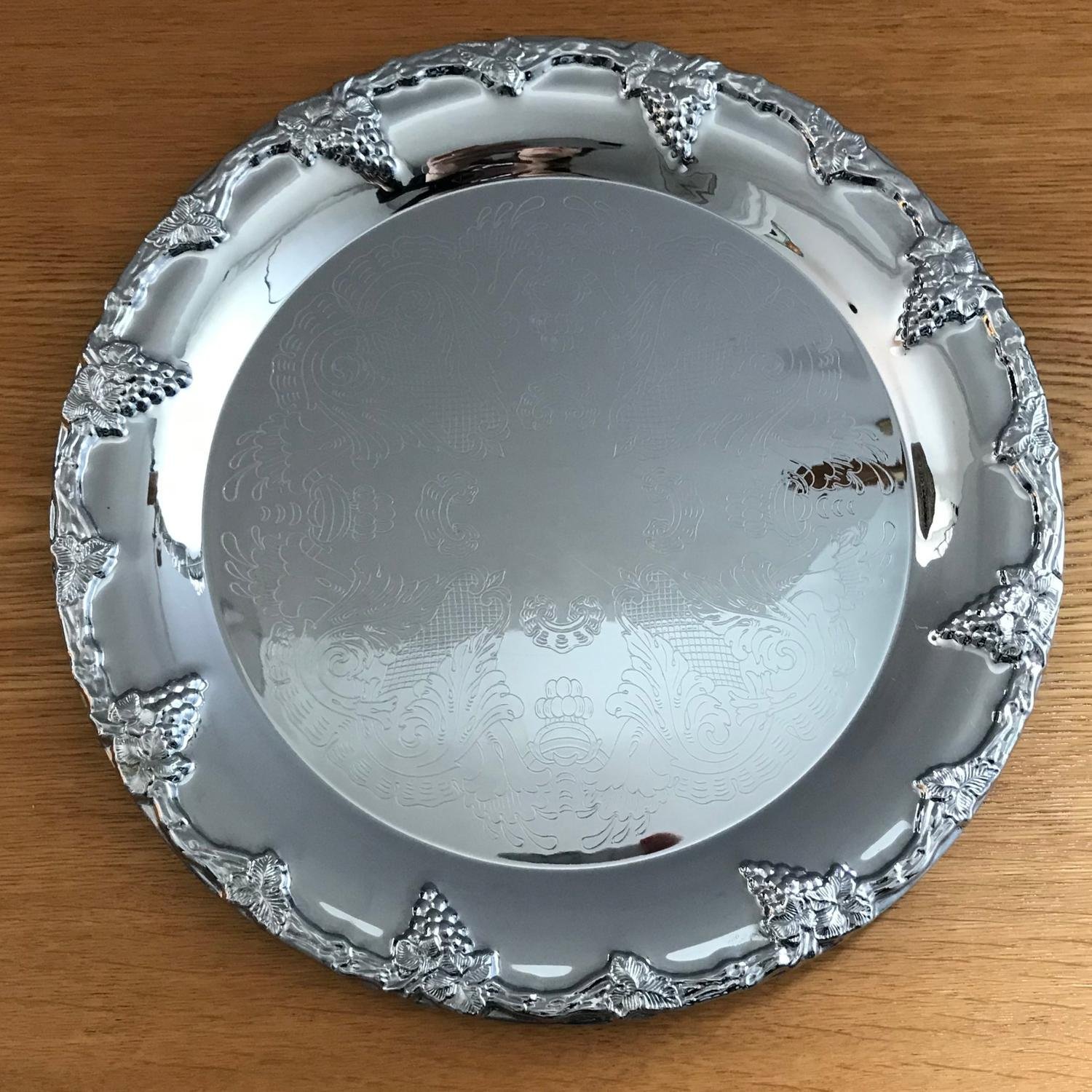 Bricka, metall krompläterad/chromeplated, Made .. | Köp på Tradera ...