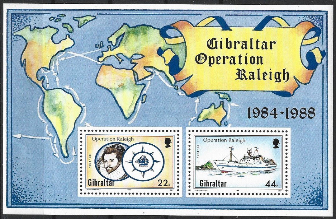 Gibraltar 1988 Operation Raleigh båtar 2v i block | Köp på Tradera ...