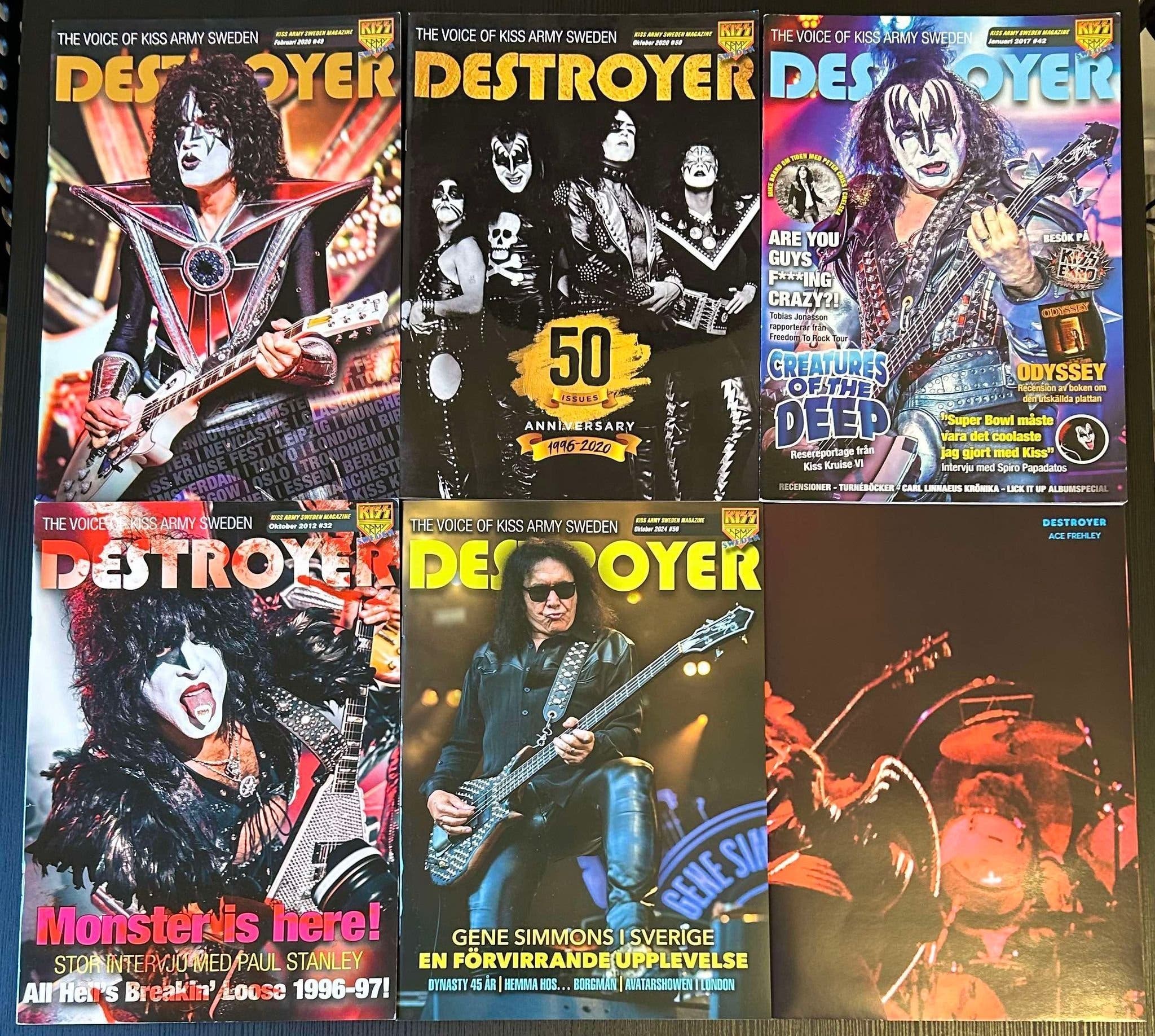 KISS - 5 st Destroyer KISS Army Sweden Magazine.. | Köp på Tradera ...