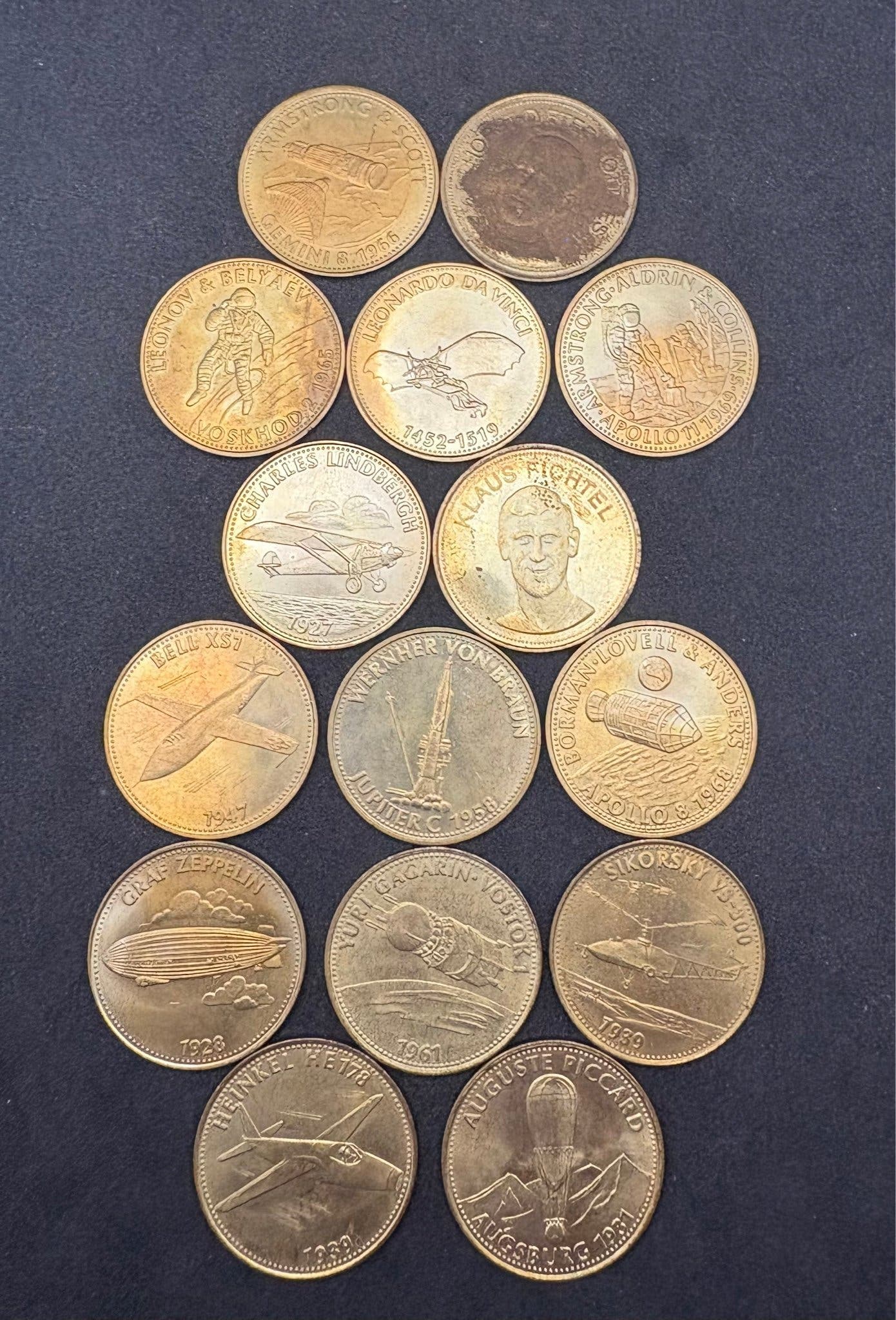 15 pcs Shell Token Apollo 8 11 Da Vinci Piccard.. | Köp på Tradera ...