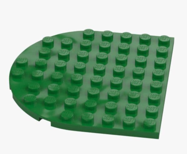 LEGO PLATE 8X8, 1/2 CIRCLE Dark .. | Köp från EUhobbyse på Tradera ...