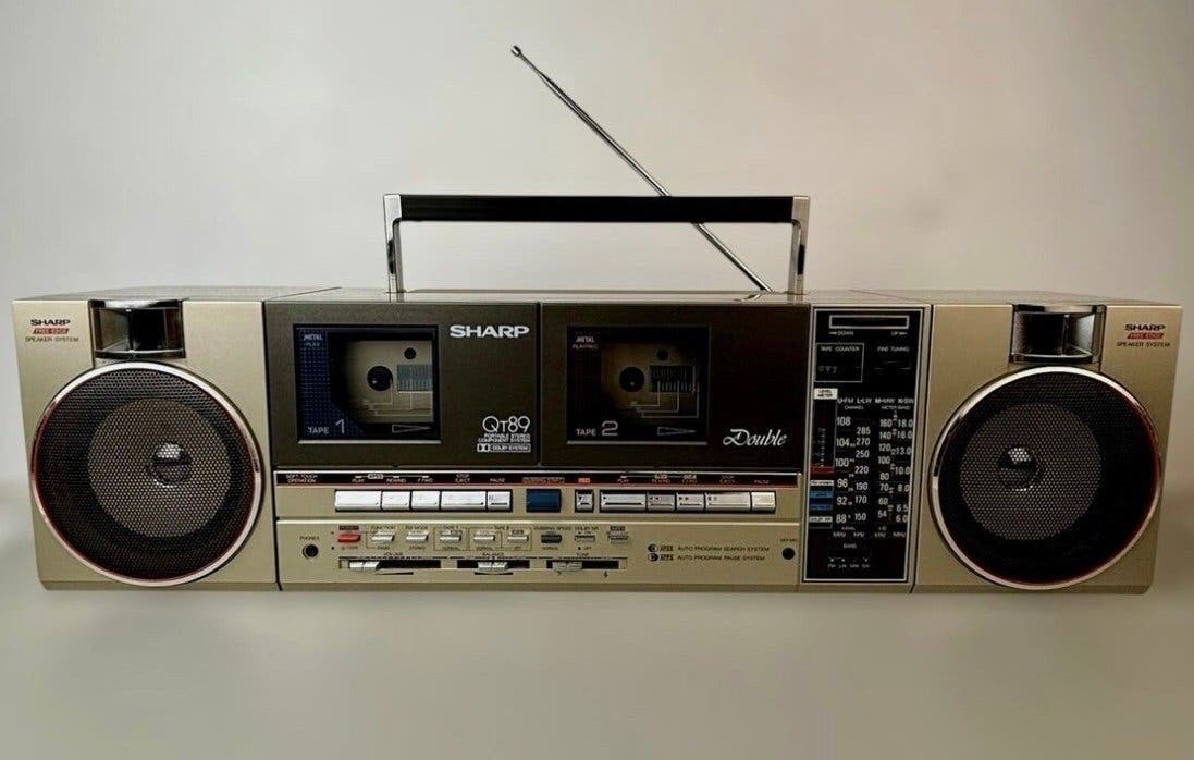 Vintage Sharp QT-89 Double Cassette Boombox,198.. | Köp på Tradera ...