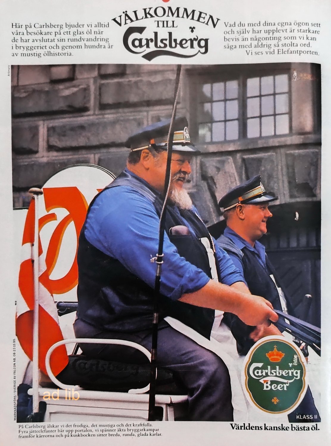 CARLSBERG - VÄRLDENS KANSKE BÄSTA ÖL, TIDNINGSA.. | Köp på Tradera ...