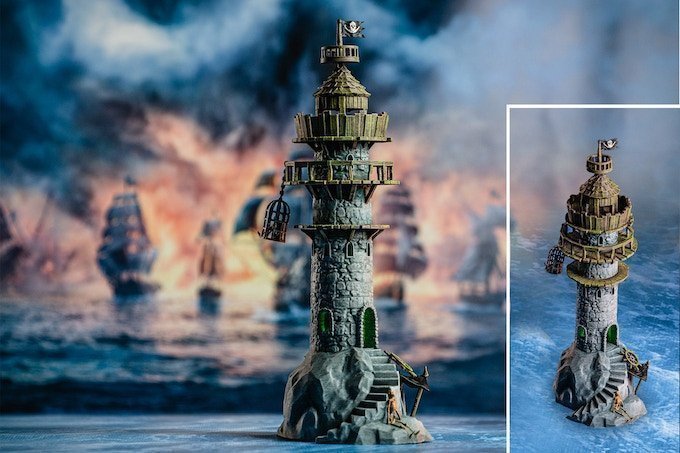 Pirate lighthouse från TabletopTerrain | 3d mod.. | Köp på Tradera ...