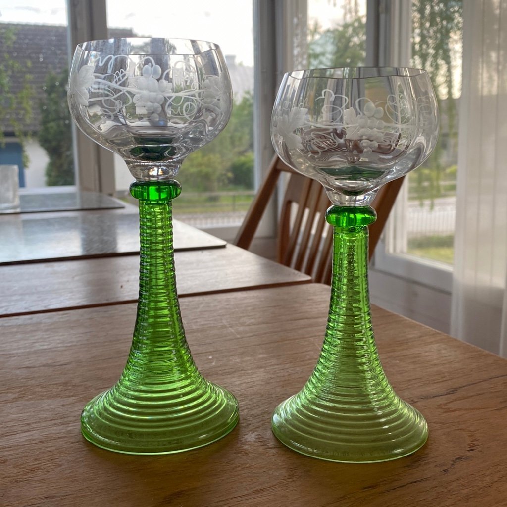 Antika 2 SLIPADE REMMARE VINGLAS JUGEND GRÖNT G.. | Köp på Tradera ...