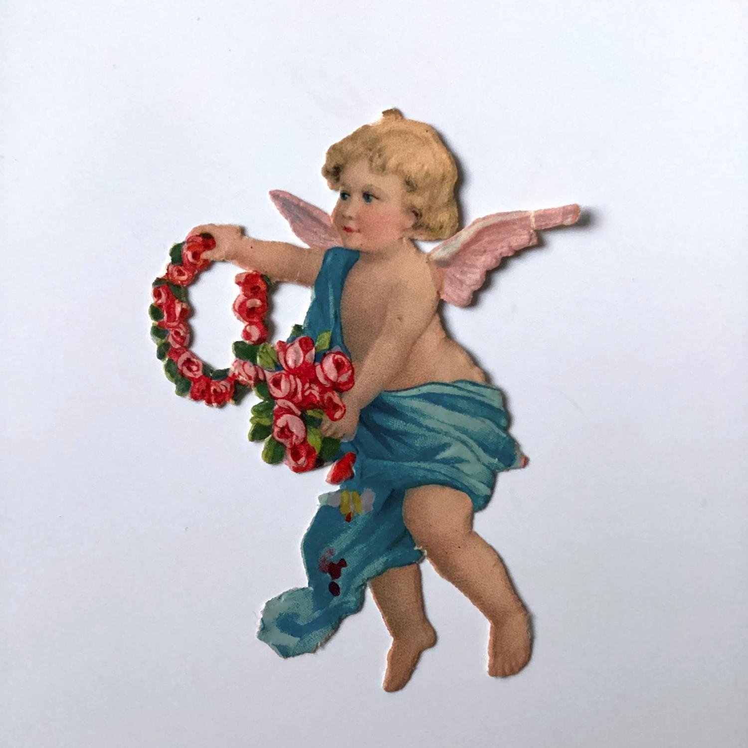 Antik Julängel Ängel Gammalt Bokmärke Från 1800.. | Köp på Tradera ...