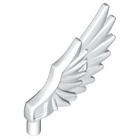 White Minifigure Wing Feathered - LEGO - 11100 | Köp på Tradera (653008524)