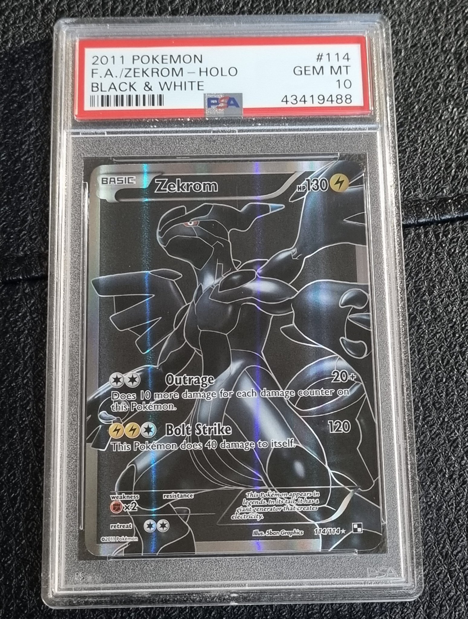Zekrom full art black & White psa 10 Black Back.. | Köp på Tradera ...