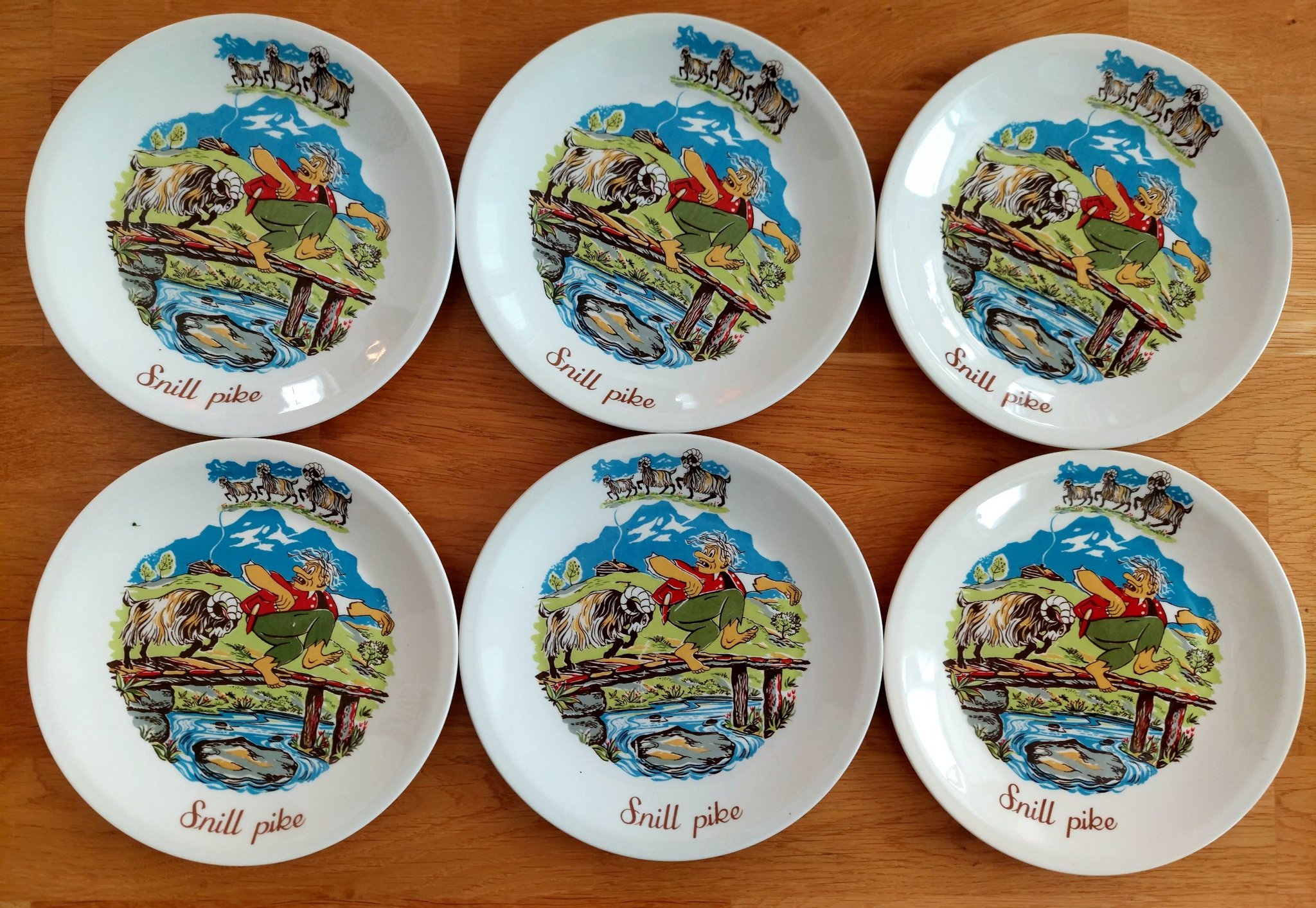 6 assietter Figgjo flint Snill Pike Bockarna Br.. | Köp på Tradera ...