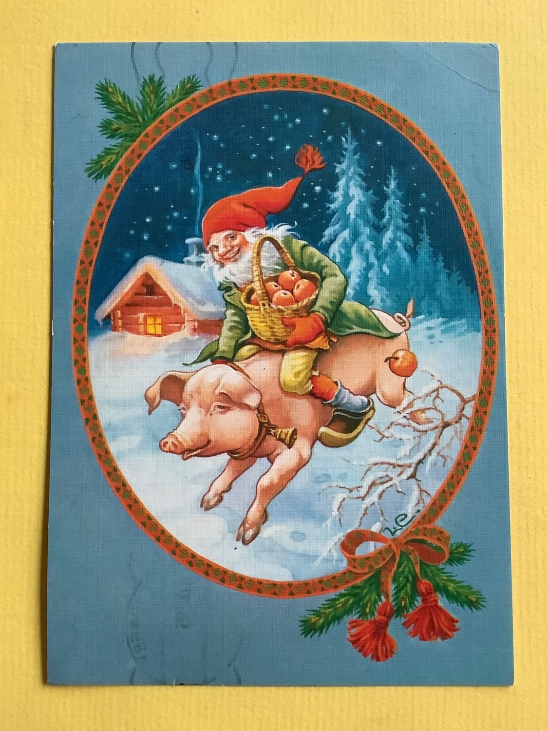 Julkort Tomte Gris LC Lars Carlsson | Köp på Tradera (651460757)