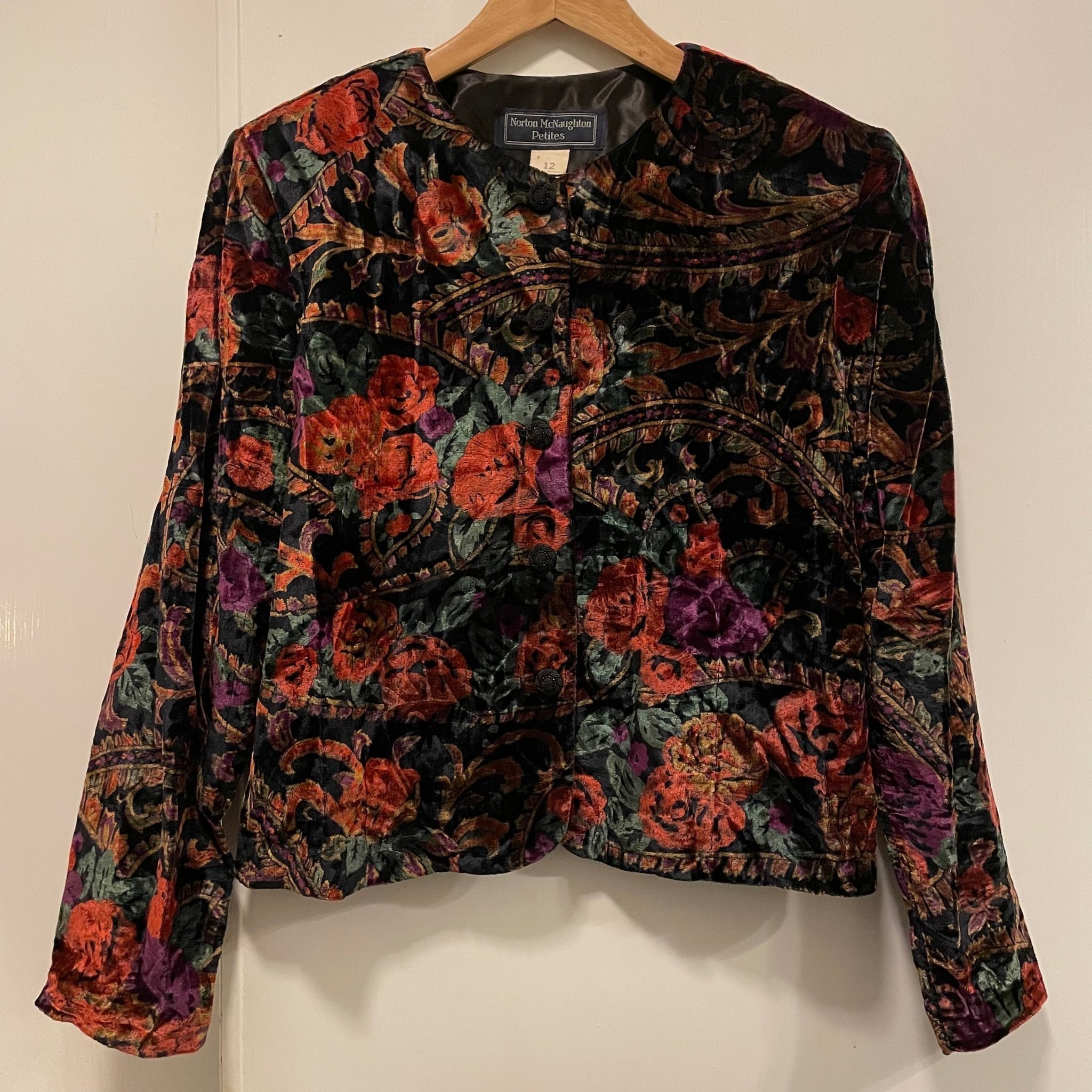 Kort kavaj jacka vintage retro 40 42 sammet sam.. | Köp på Tradera ...