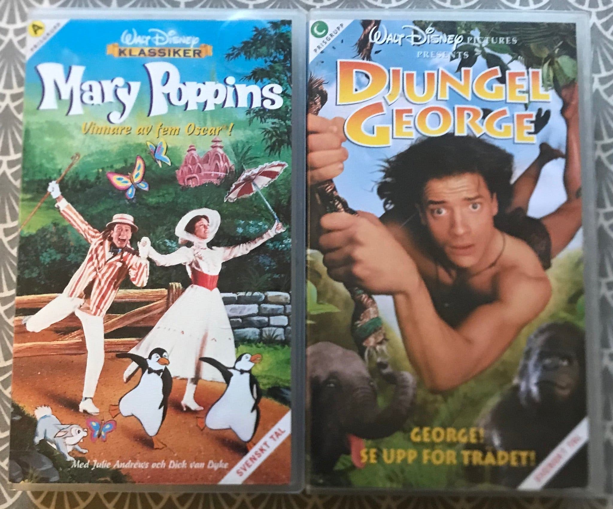 VHS: Disney. Mary Poppins, Djungel George | Köp på Tradera (655313904)