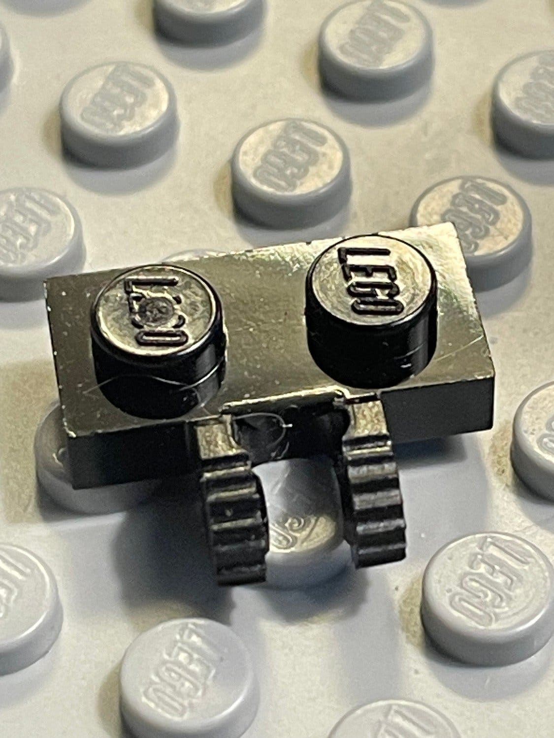 Black Hinge Plate 1 x 2 Locking with 2 Fingers .. | Köp på Tradera ...