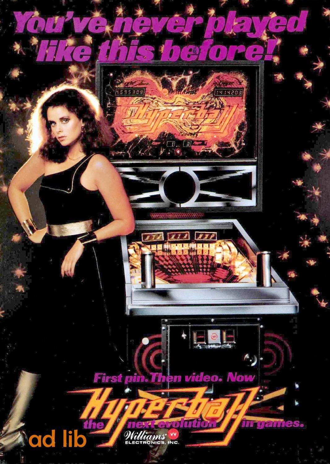 WILLIAMS HYPERBALL PINBALL MACHINE FLIPPER, STO.. | Köp på Tradera ...