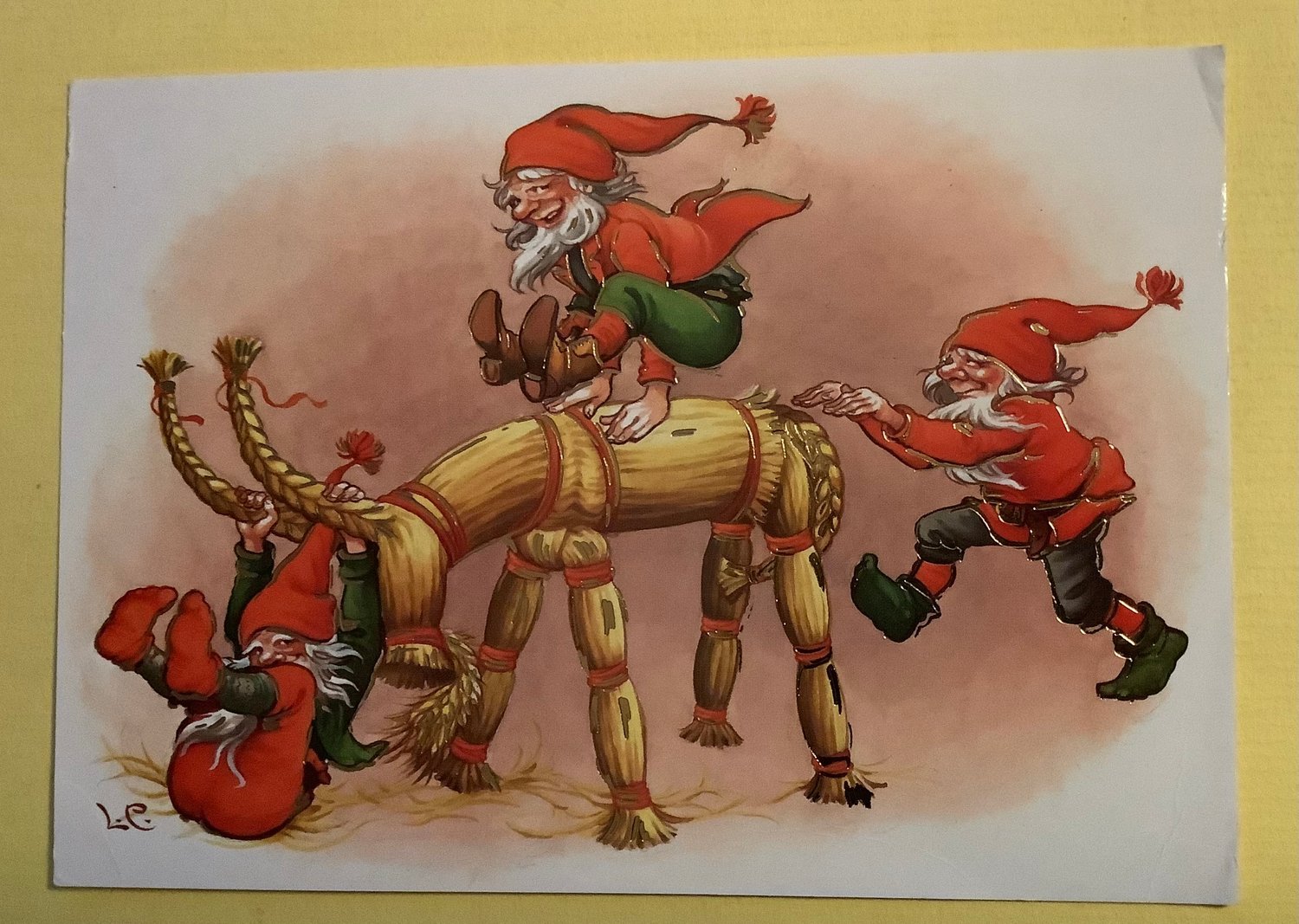 Julkort Tomtar hoppar bock LC Lars Carlsson | Köp på Tradera (647860936)